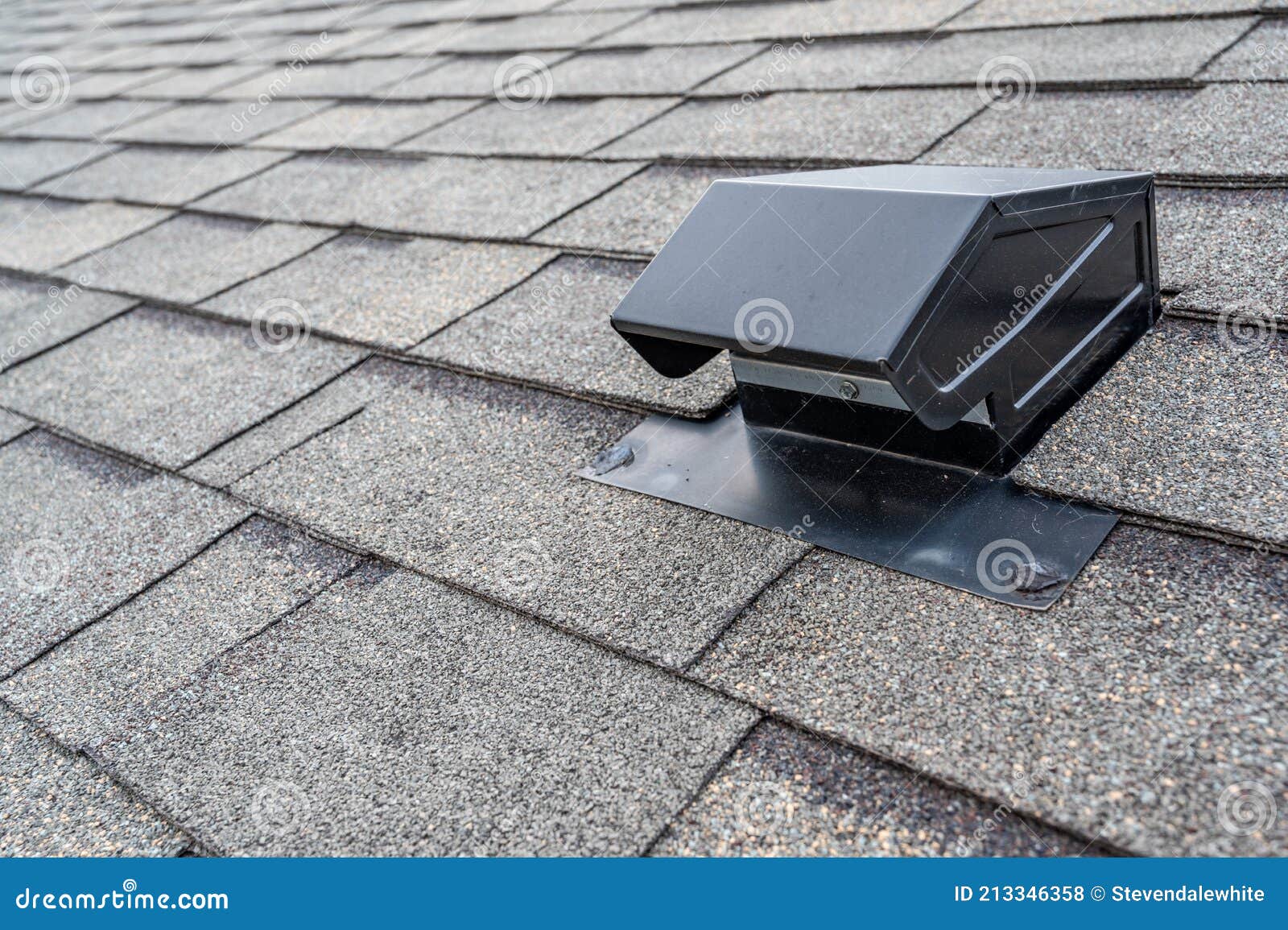 Static Vent Installed on a Shingle Roof for Passive Attic Ventilation ...