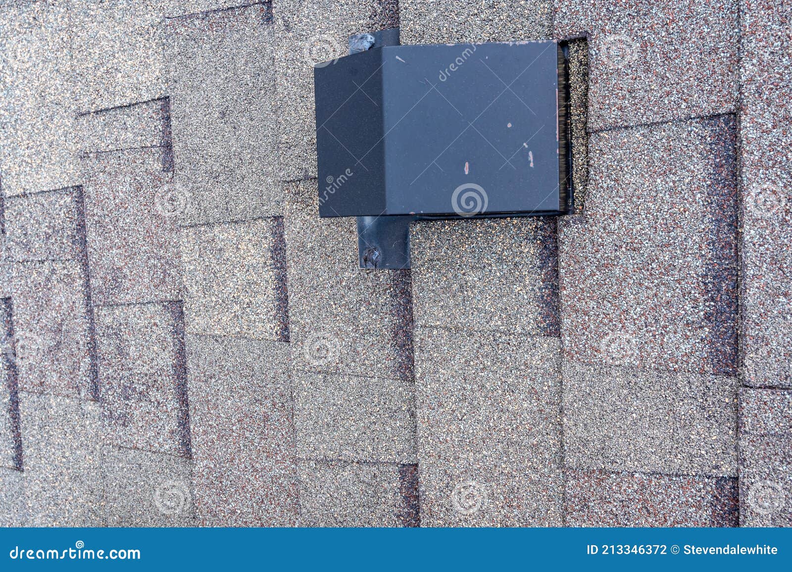 Static Vent Installed on a Shingle Roof for Passive Attic Ventilation ...