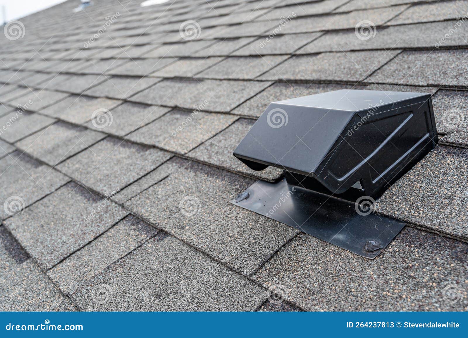 Static Vent Installed on a Shingle Roof for Passive Attic Ventilation ...