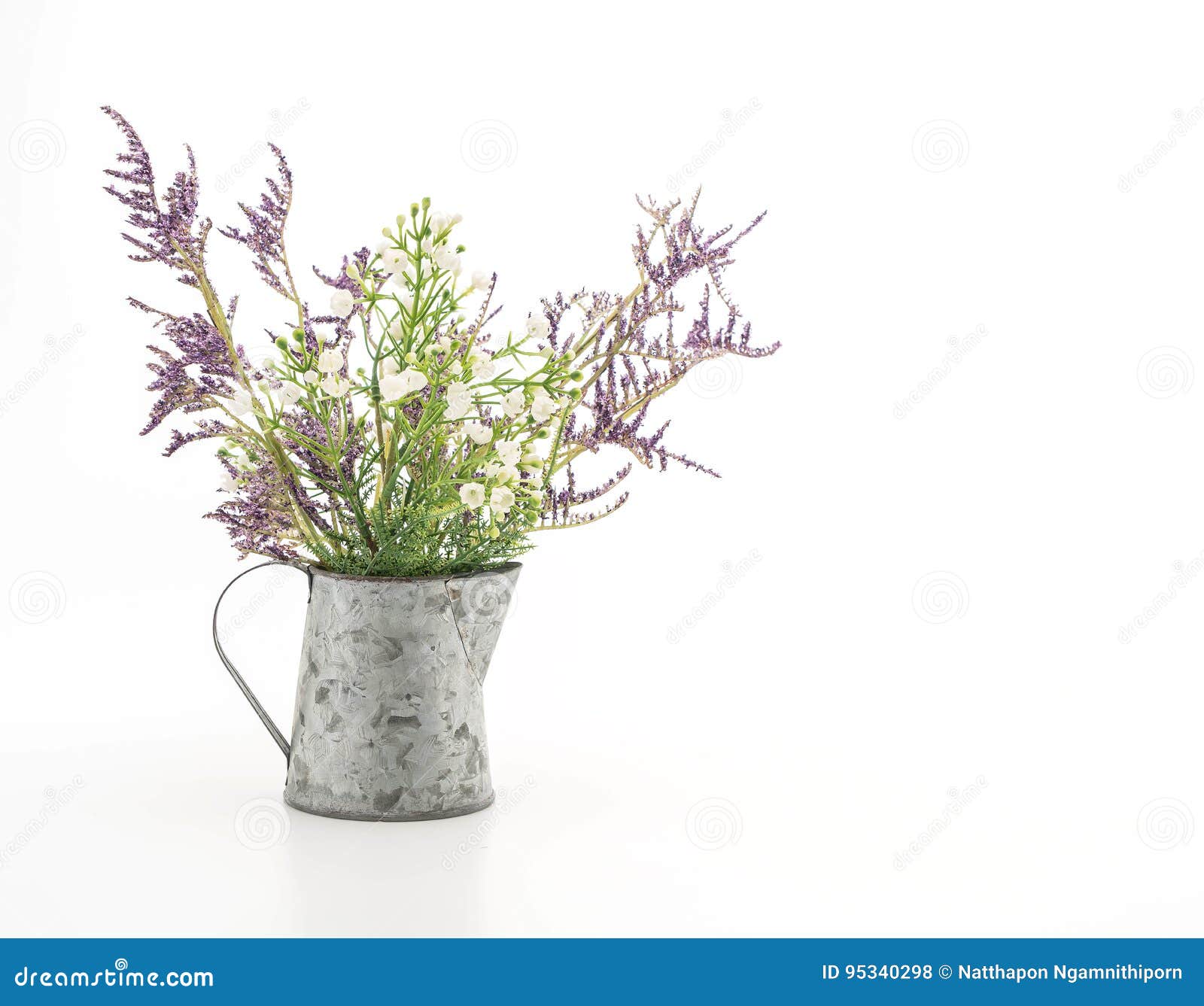 Statice and Caspia Flower in Vase Stock Photo - Image of decoration ...