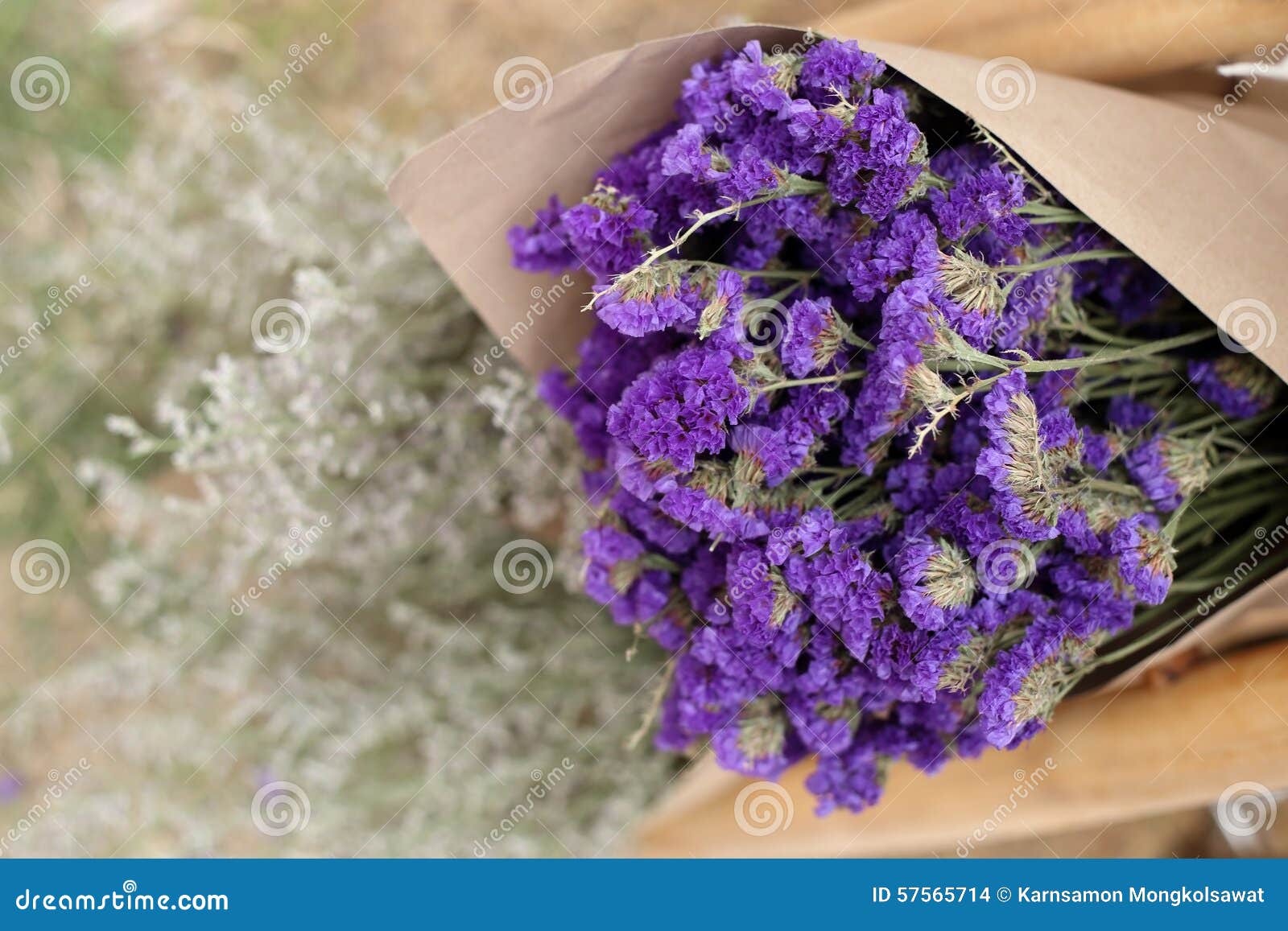 Statice Flower Bouquet, Soft Focus Stock Photo - Image of nature ...