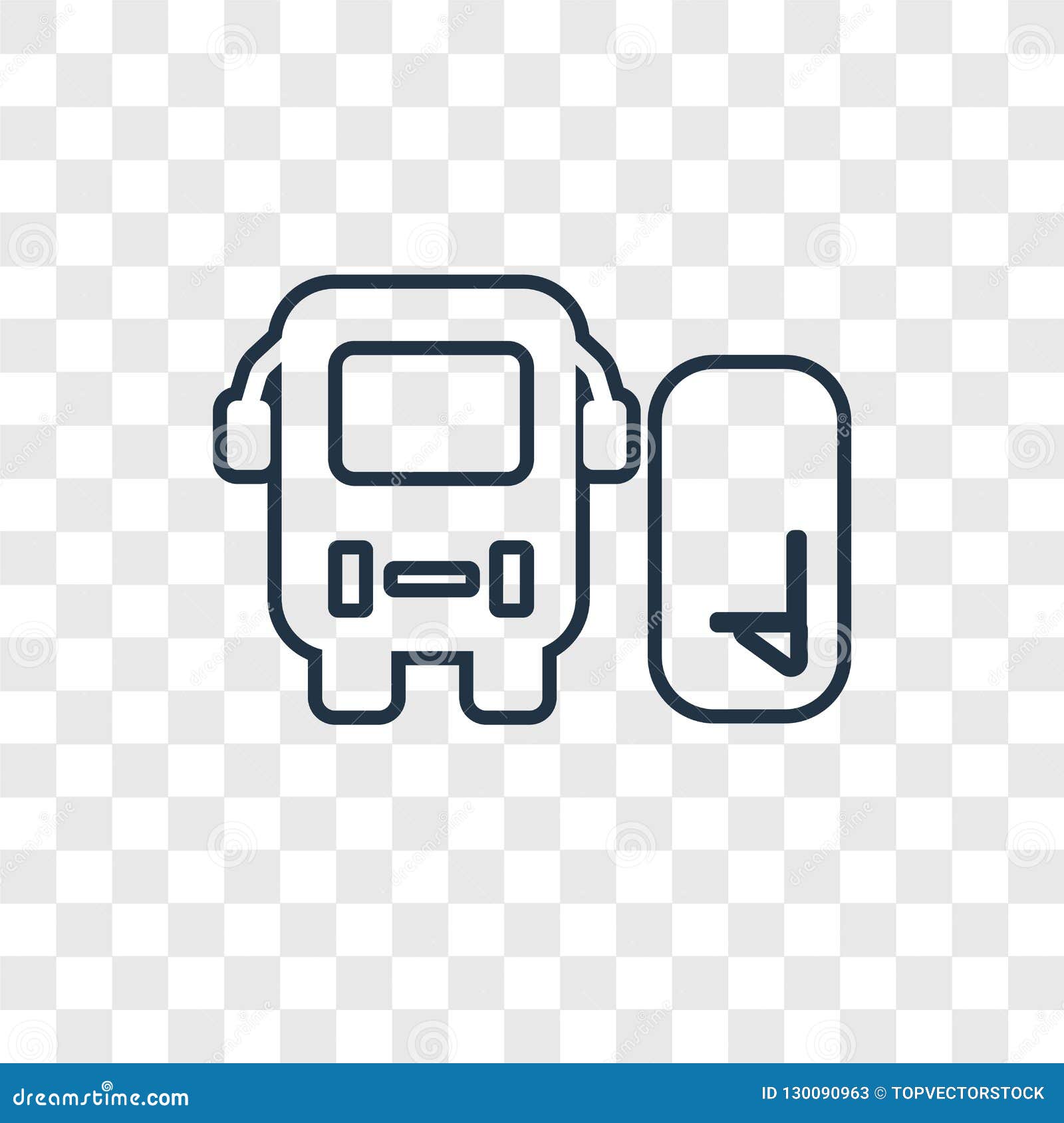 Station Concept Vector Linear Icon Isolated on Transparent Background ...