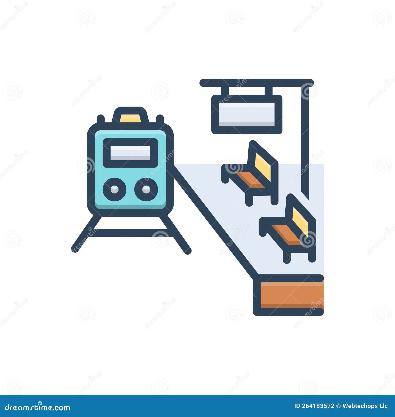 Color Illustration Icon for Station, Stop and Halt Stock Vector ...