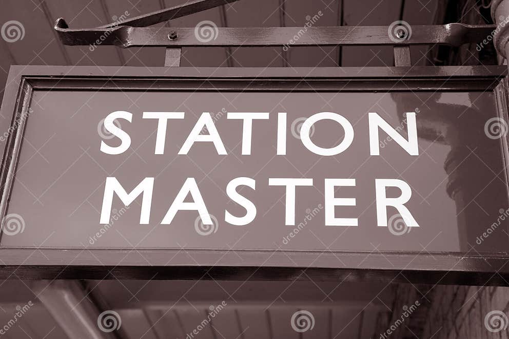 Station Master Sign stock image. Image of sign, data - 29103673