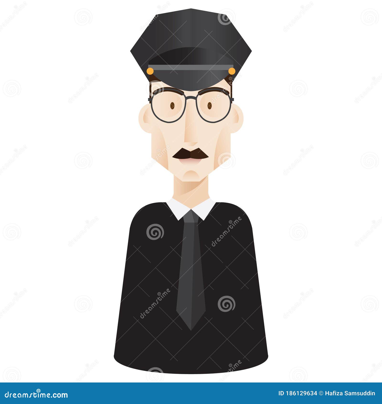Station Master. Vector Illustration Decorative Design Stock ...