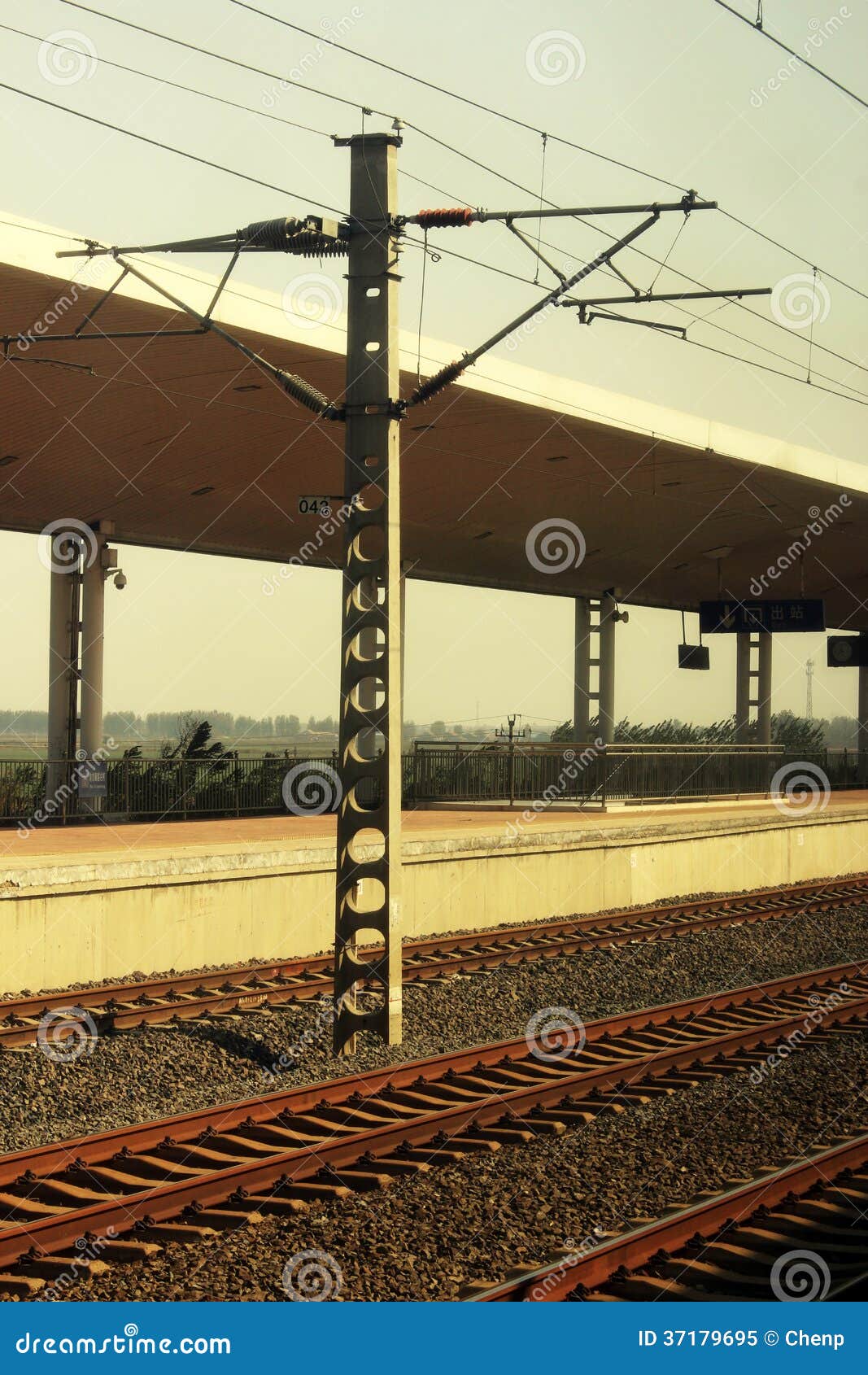 Station stock image. Image of train, cable, pole, remote - 37179695
