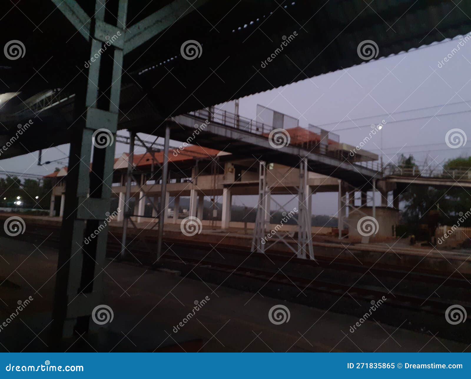 Station Platform bridges stock image. Image of stairs - 271835865
