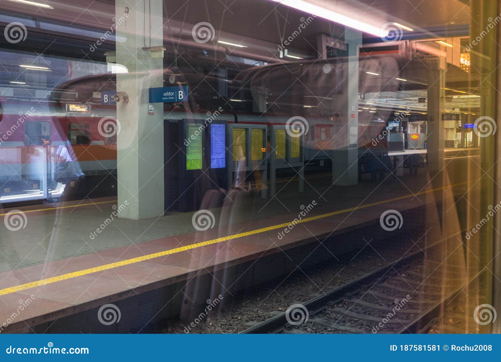 The Station Platform Seen from the Train Window Editorial Photo - Image ...
