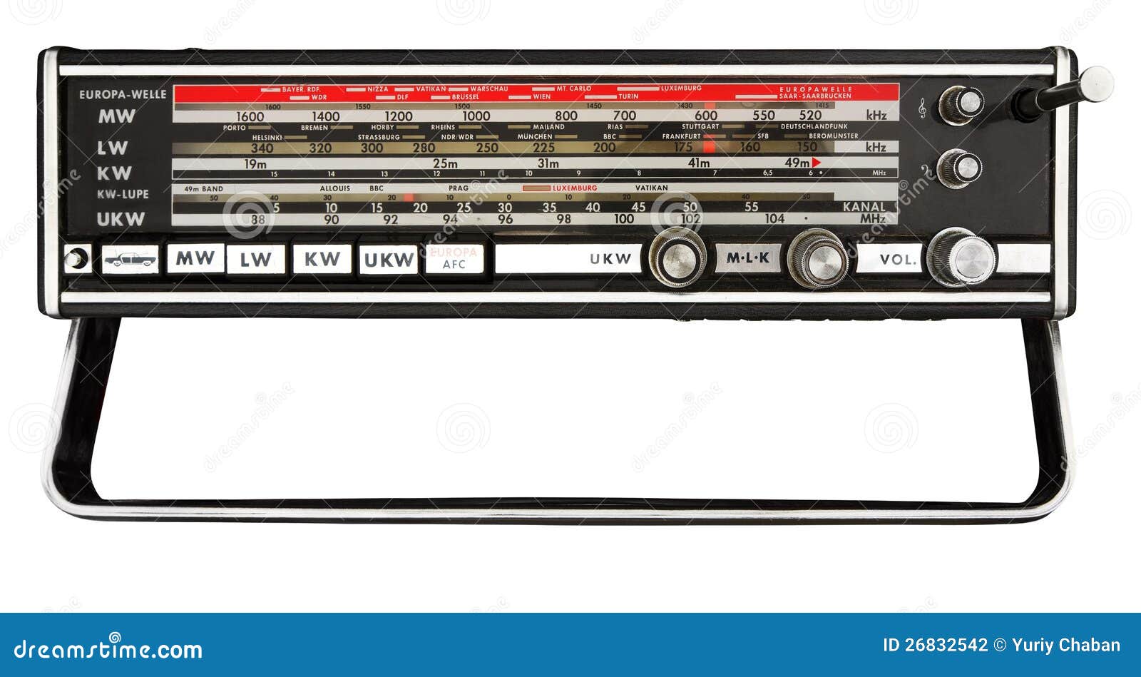 Station Scale of Old Portable Radio Stock Photo - Image of audio, dial ...