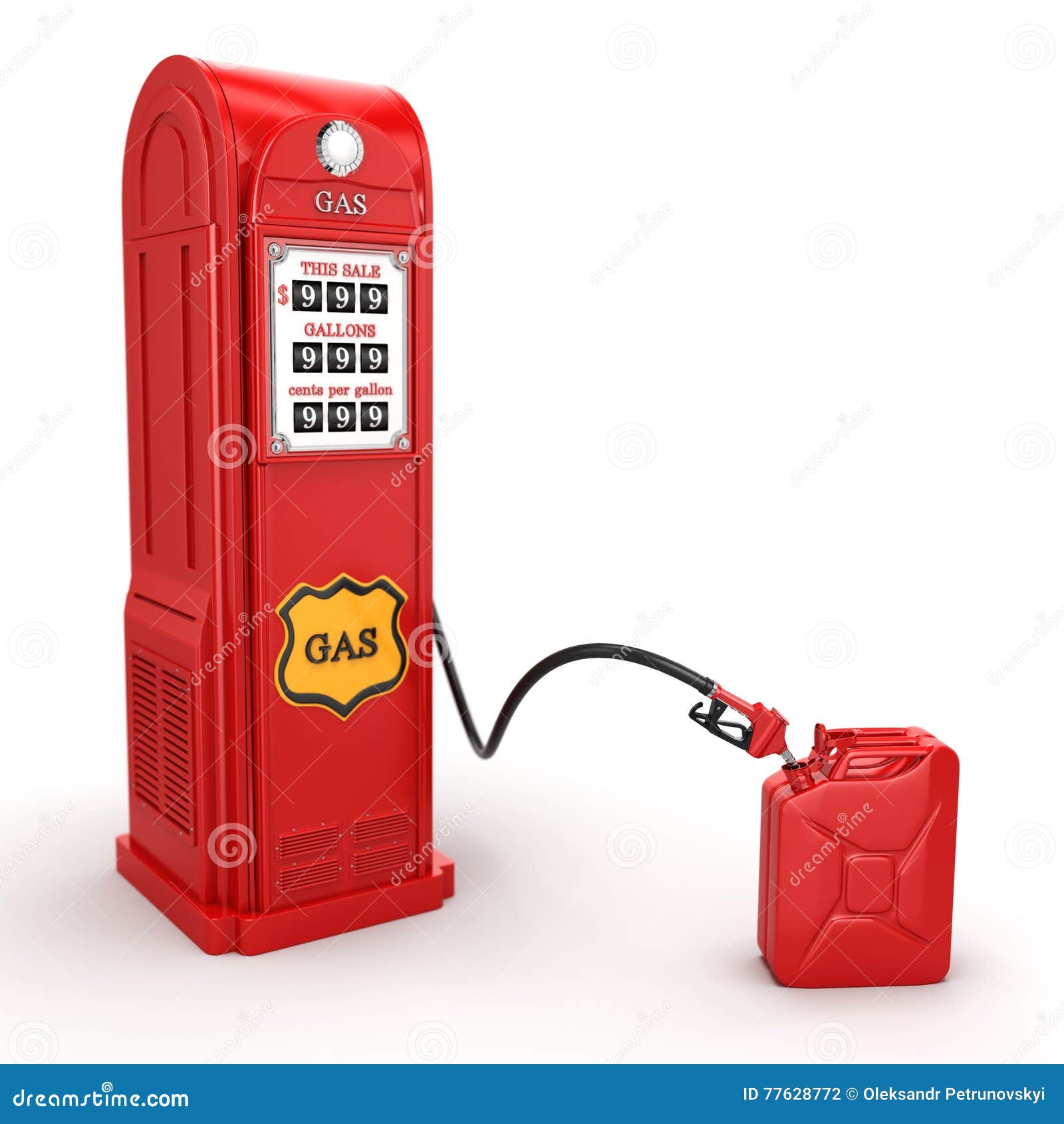 Station Service Du Rendu 3D Illustration Stock - Illustration du ...