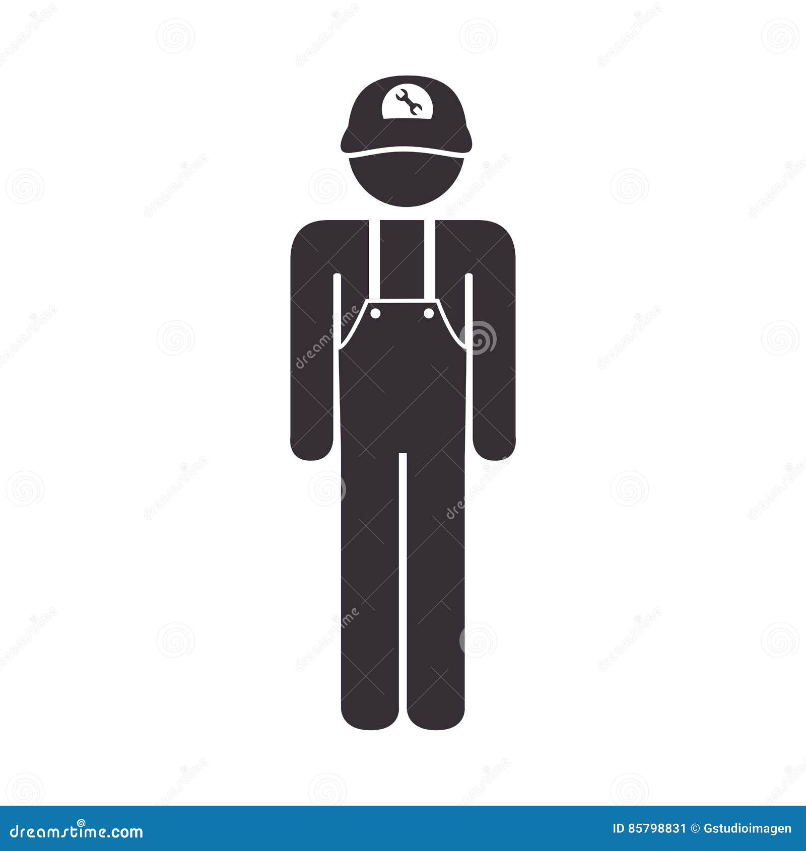 Station Service Worker Icon Stock Vector - Illustration of person ...