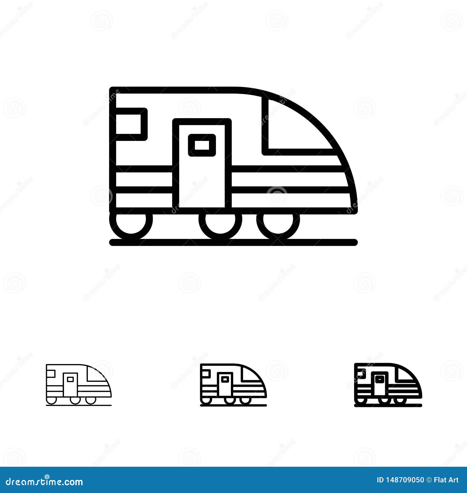 Station, Subway, Train, Transportation Bold and Thin Black Line Icon ...