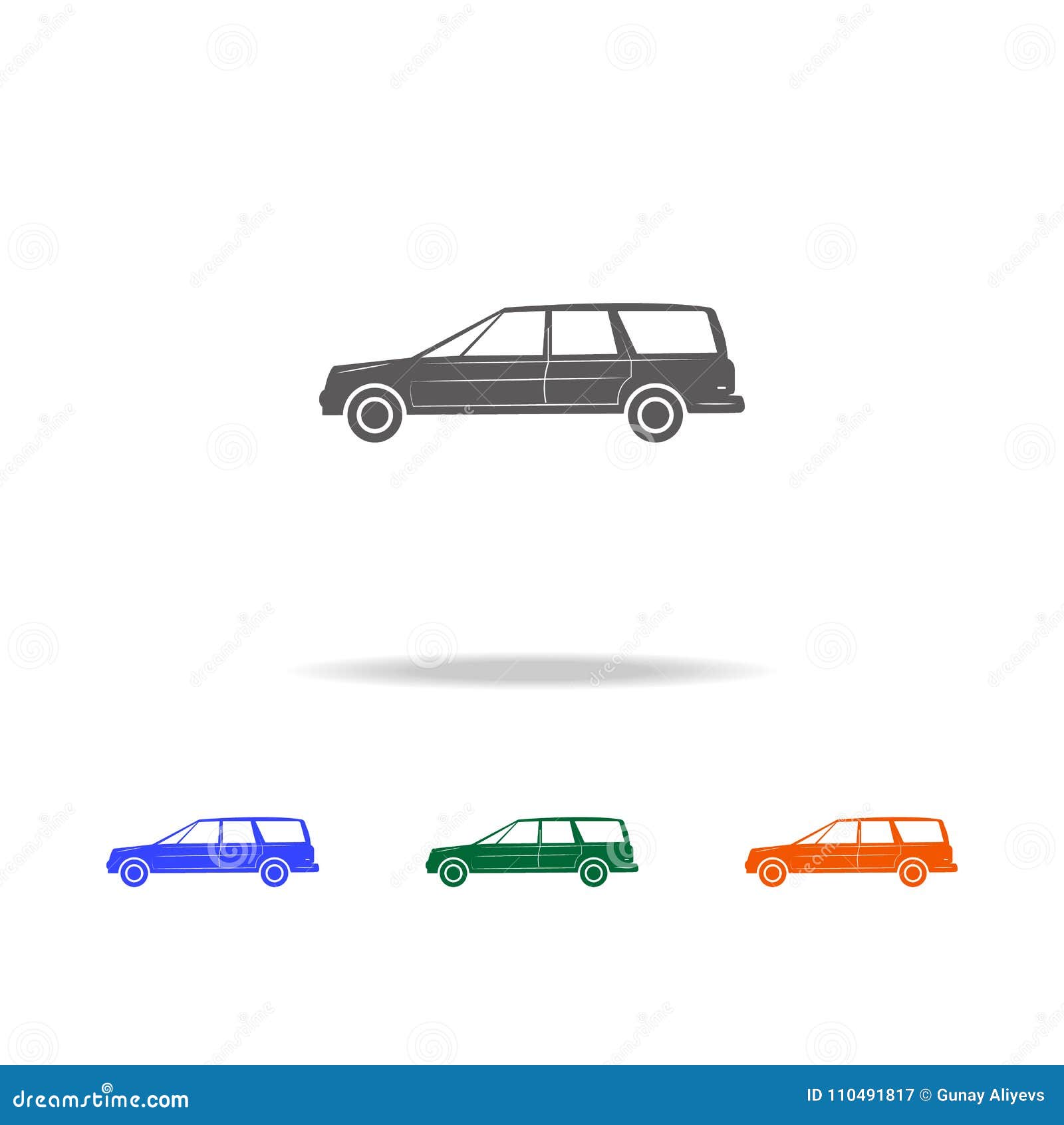Station Wagon Icon. Types of Cars Elements in Multi Colored Icons for ...