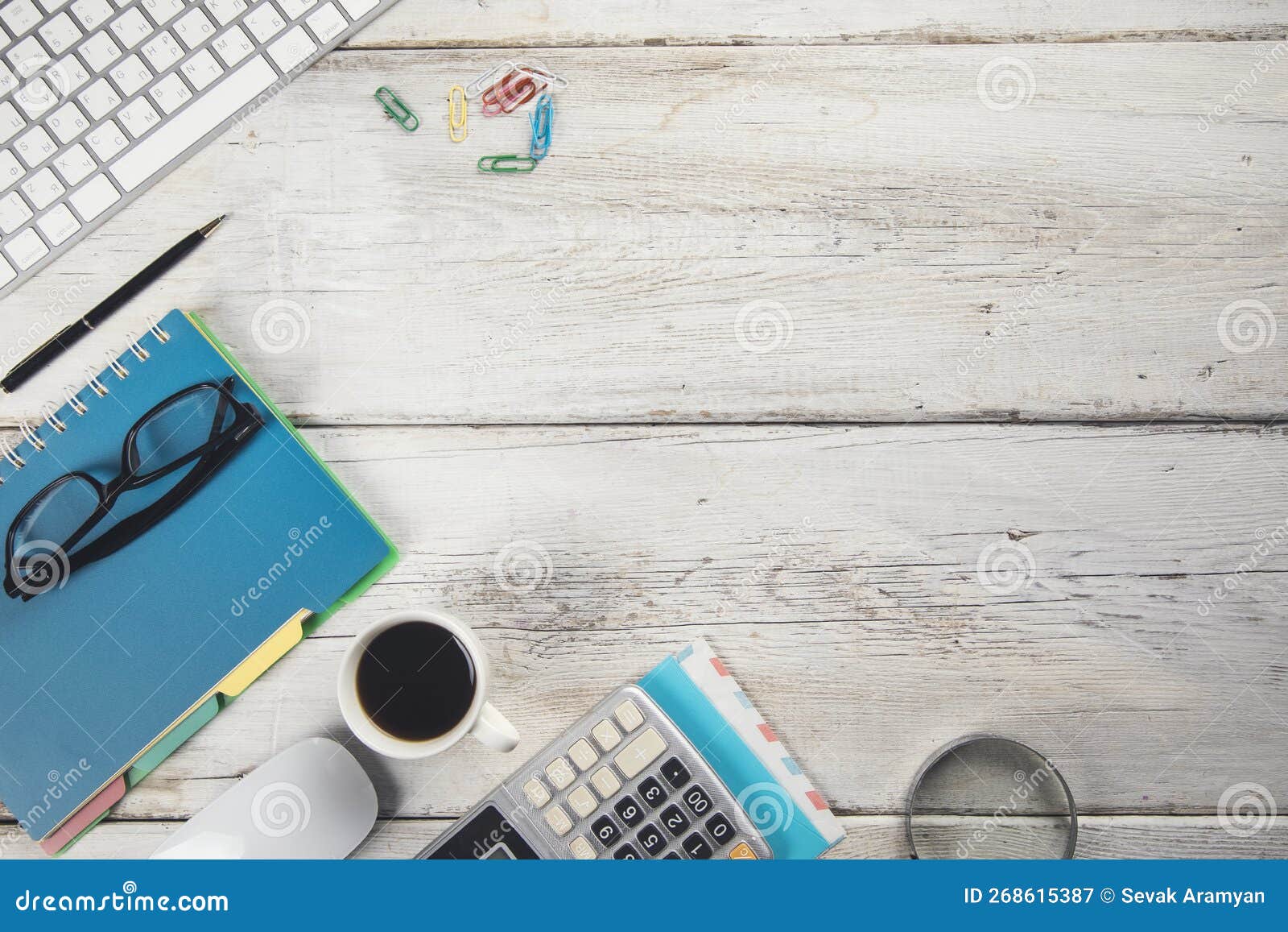 Stationary and Computer on the Working Table Stock Image - Image of ...