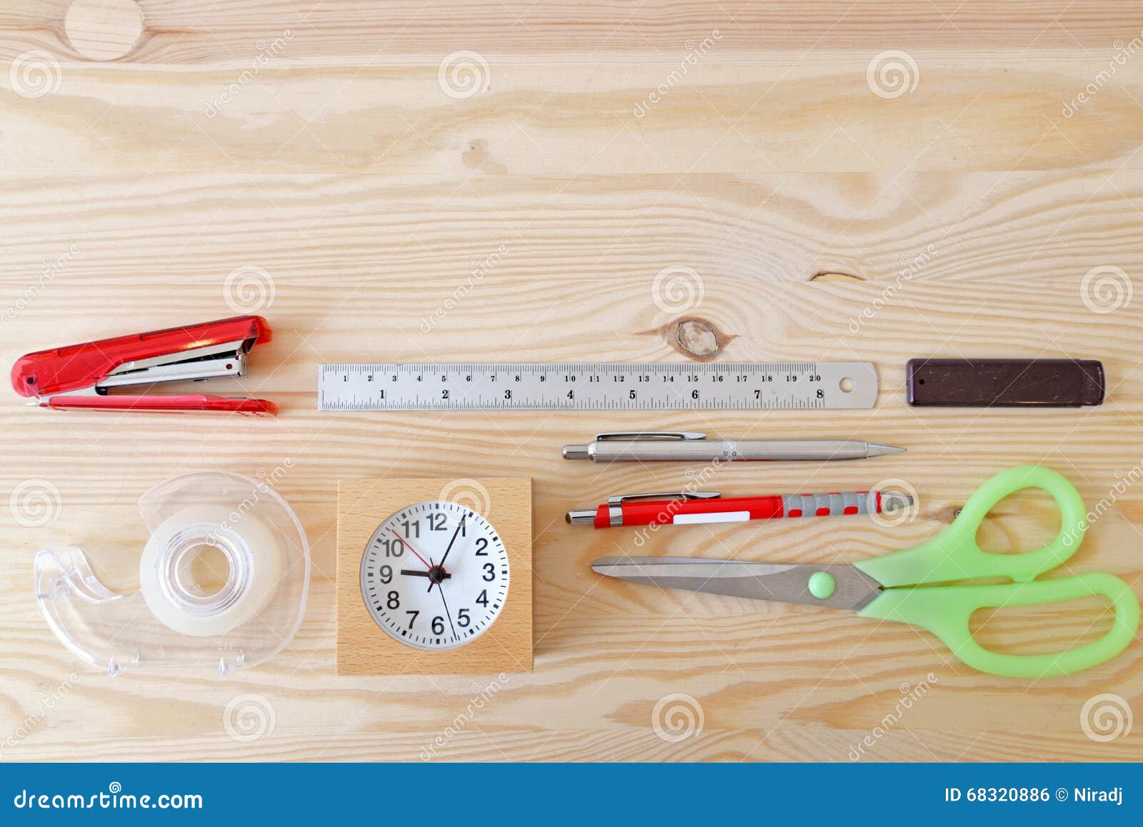 Stationary at home office stock photo. Image of time - 68320886