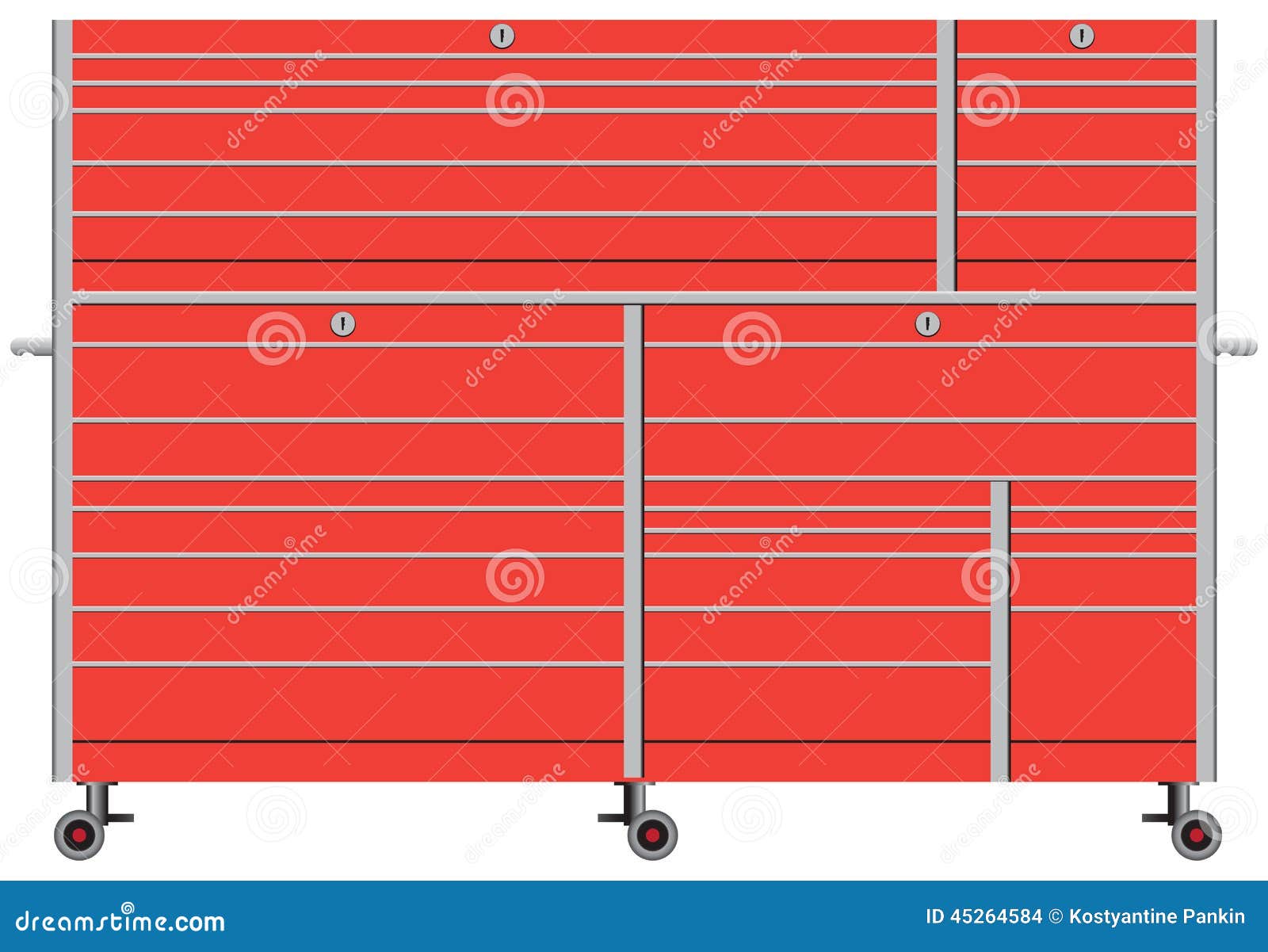 Stationary metal tool box stock vector. Illustration of metal - 45264584