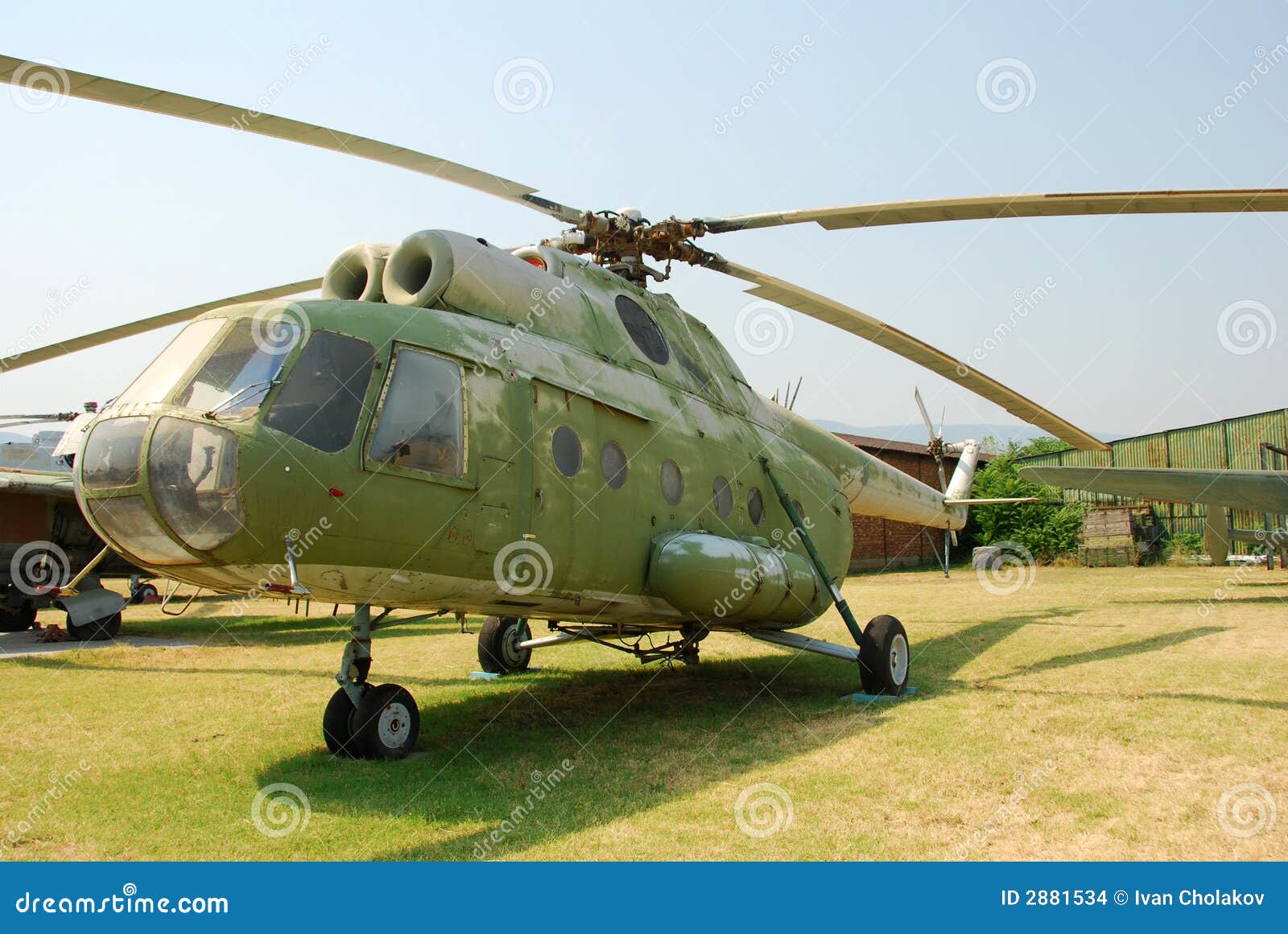 Stationary Military Helicopter Stock Photo - Image of piloting ...