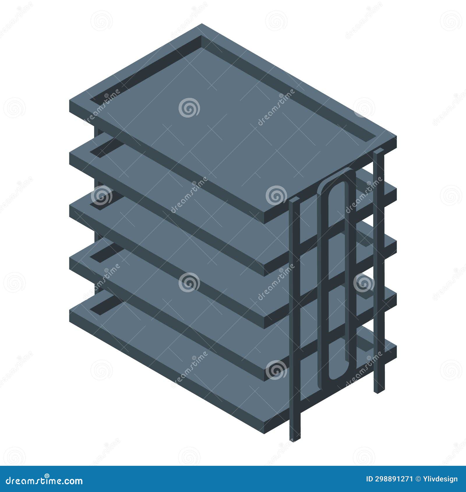 Stationary Paper Tray Icon Isometric Vector. Empty Stack Stock ...