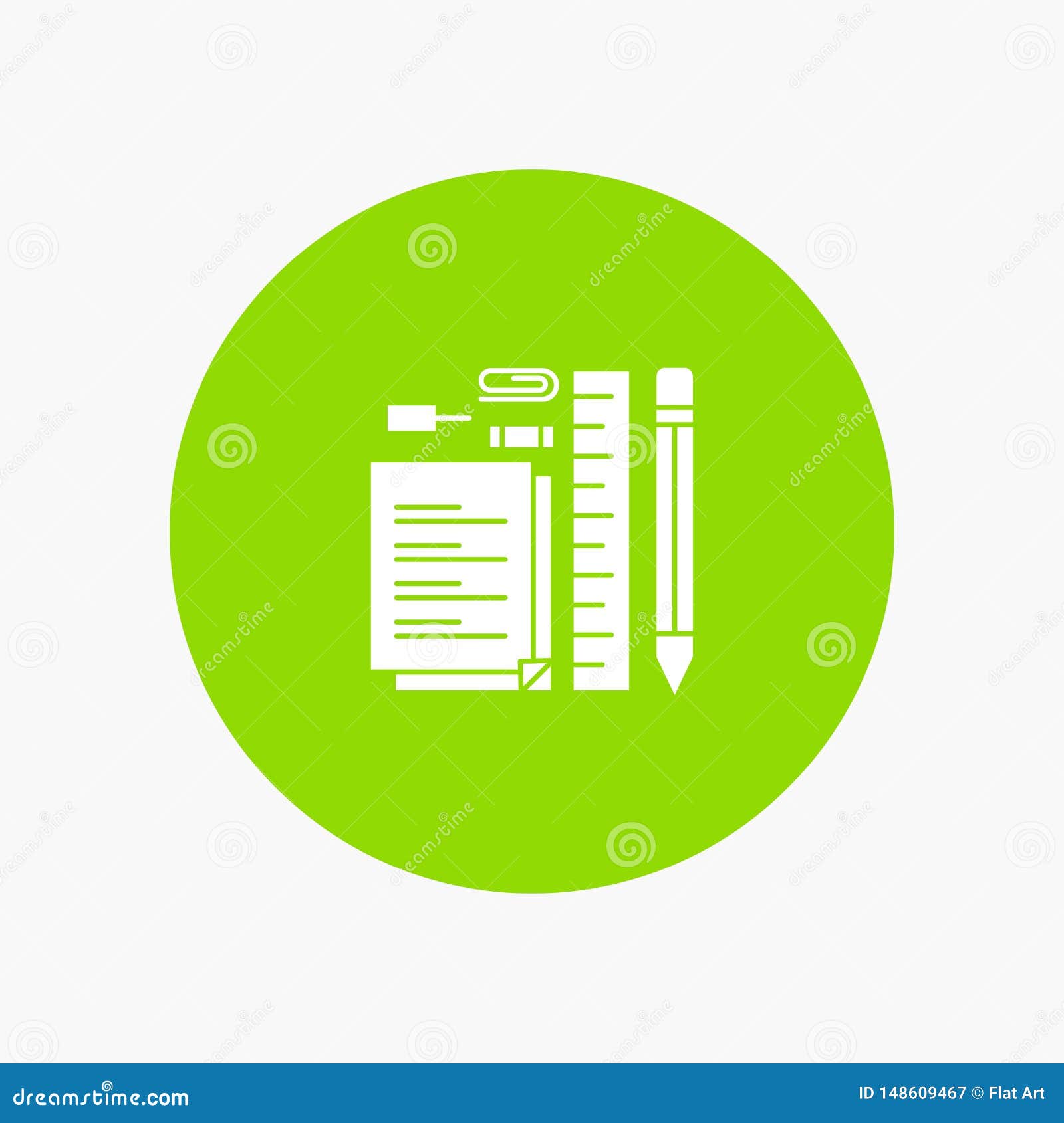Stationary, Pencil, Pen, Notepad, Pin Stock Vector - Illustration of ...
