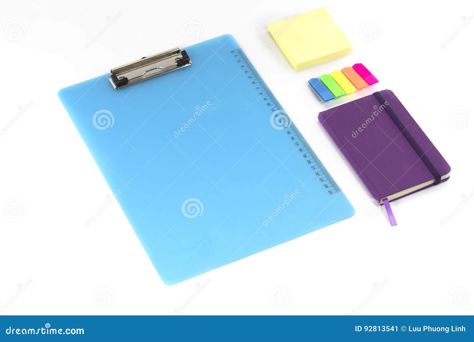 Stationary Set on White Background Stock Image - Image of clips, drive ...