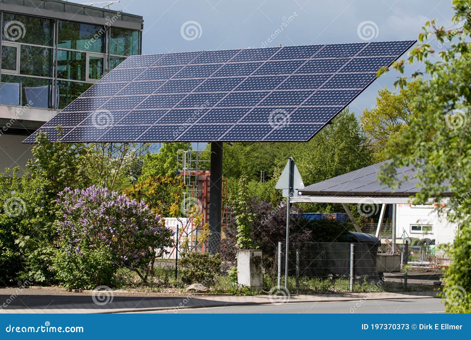 Stationary solar panel stock image. Image of automatically - 197370373