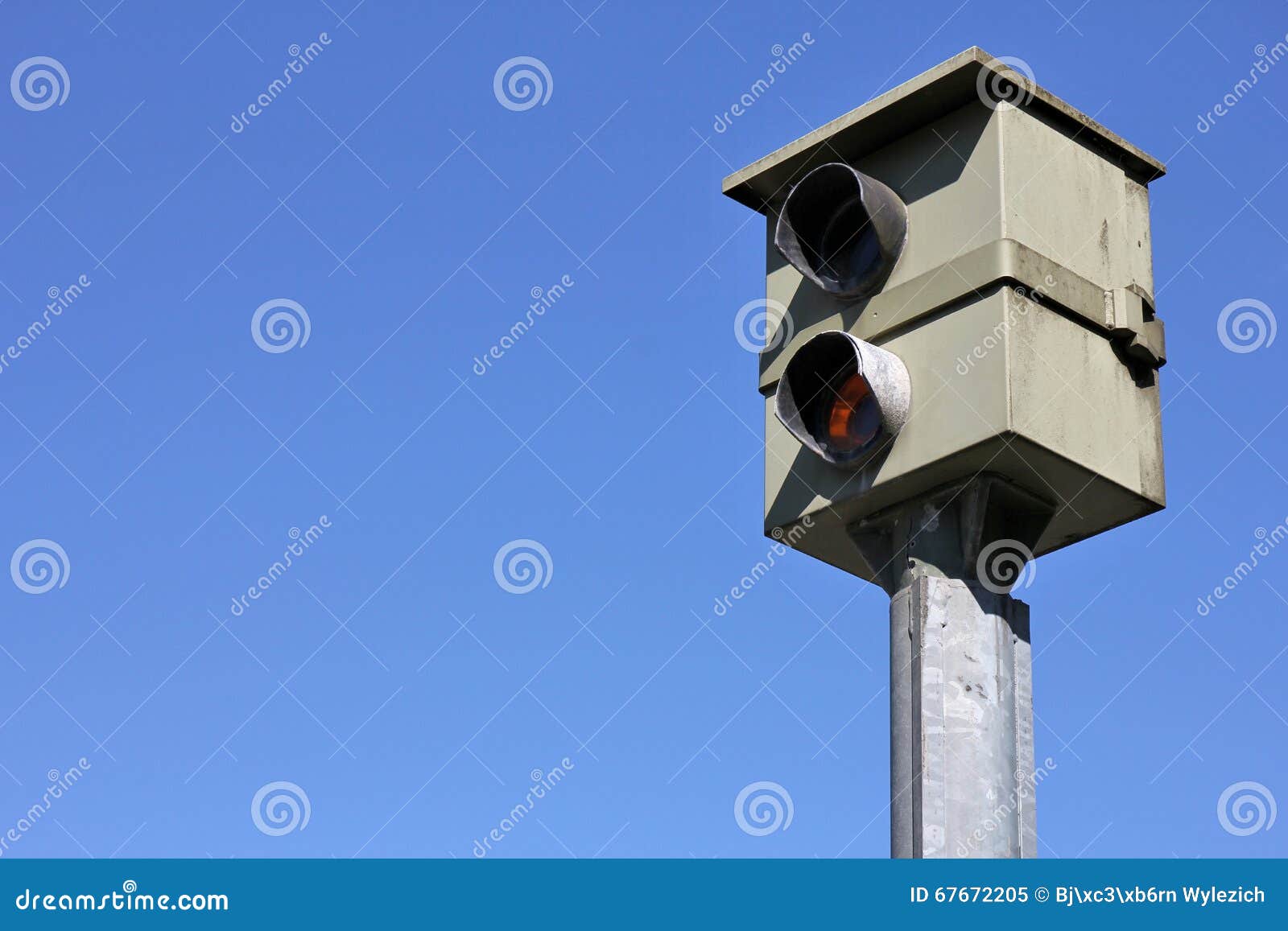 Stationary speed camera stock image. Image of control - 67672205