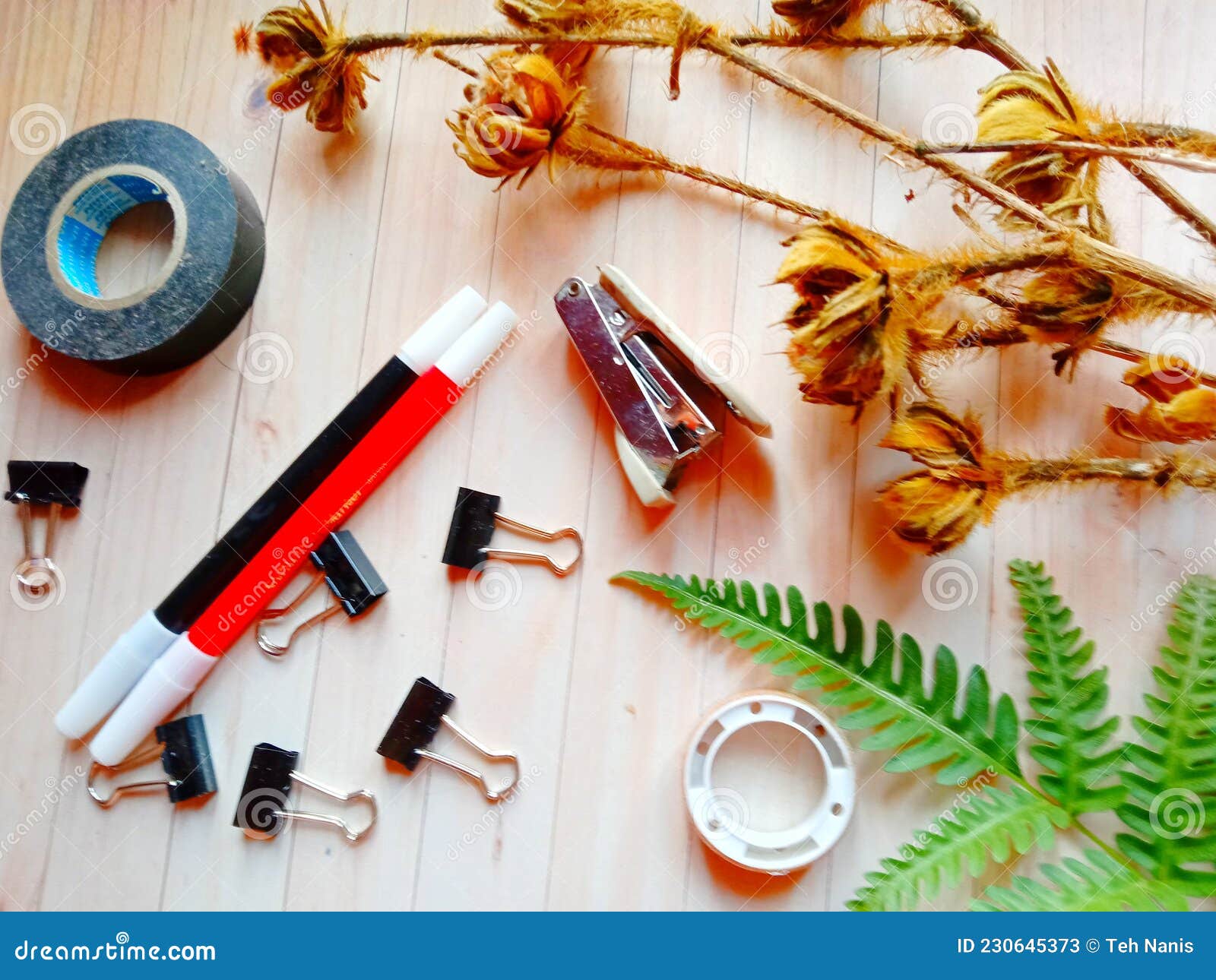 Stationary is on the table stock image. Image of ontable - 230645373