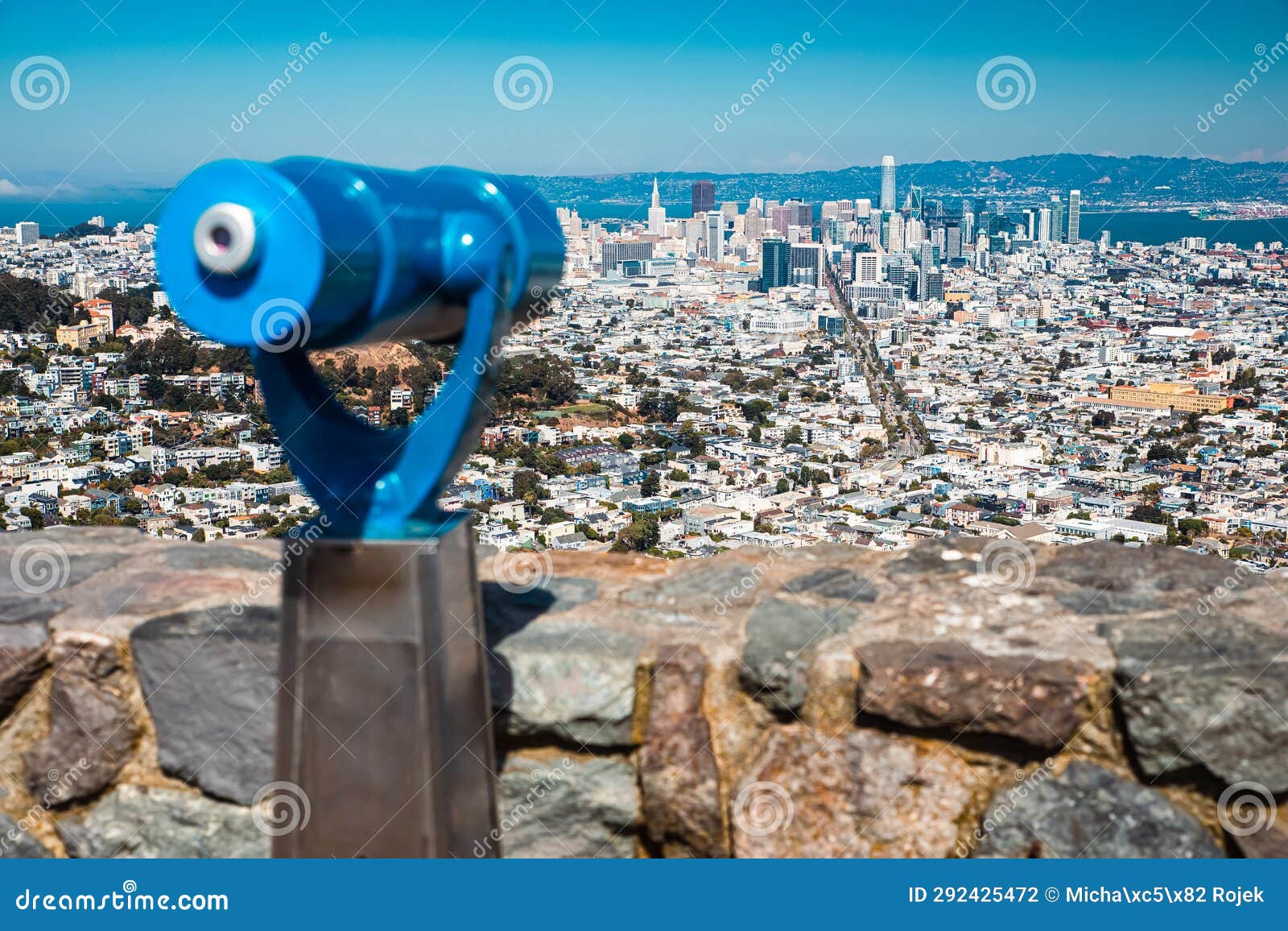 Stationary Telescope with a View of the San Francisco Panorama from ...
