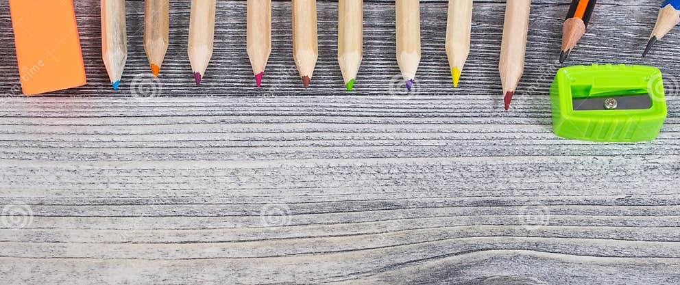 Stationery Accessories for Learning at School or Preschool. Development ...