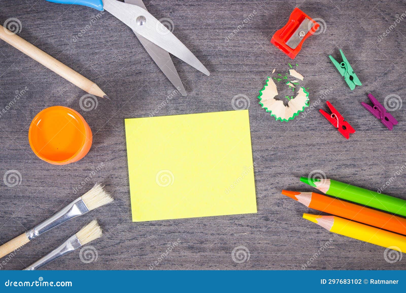 Stationery Accessories for Learning at School or Preschool. Development ...