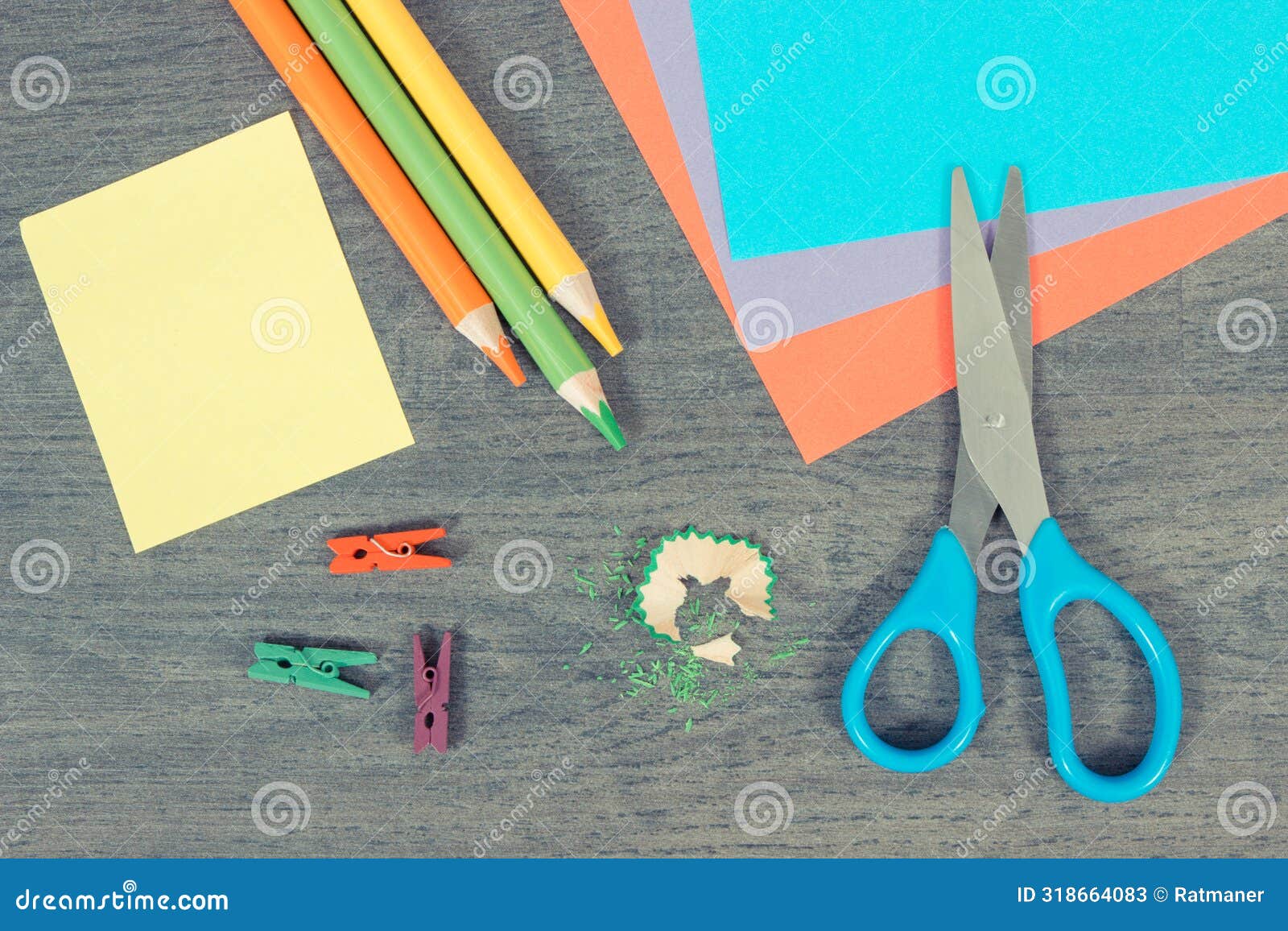 Stationery Accessories for Learning at School or Preschool. Development ...