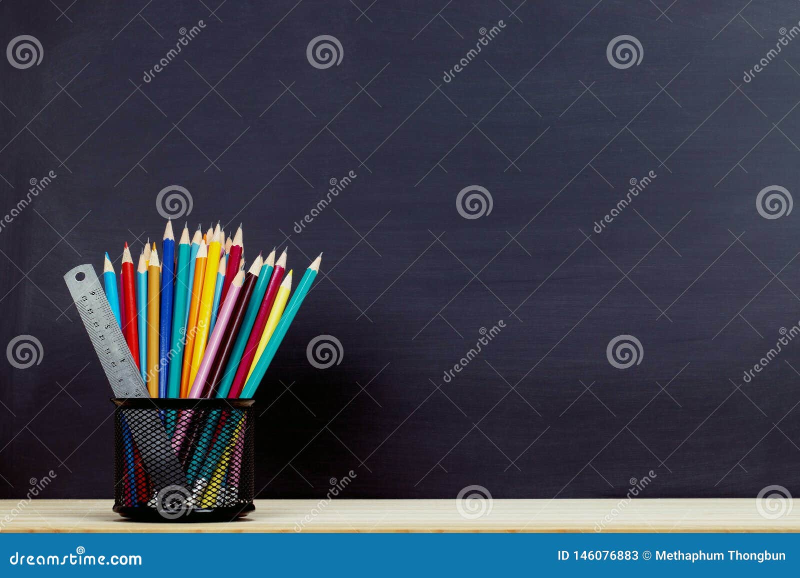 Stationery in Class for Students Stock Image - Image of supplies, view ...