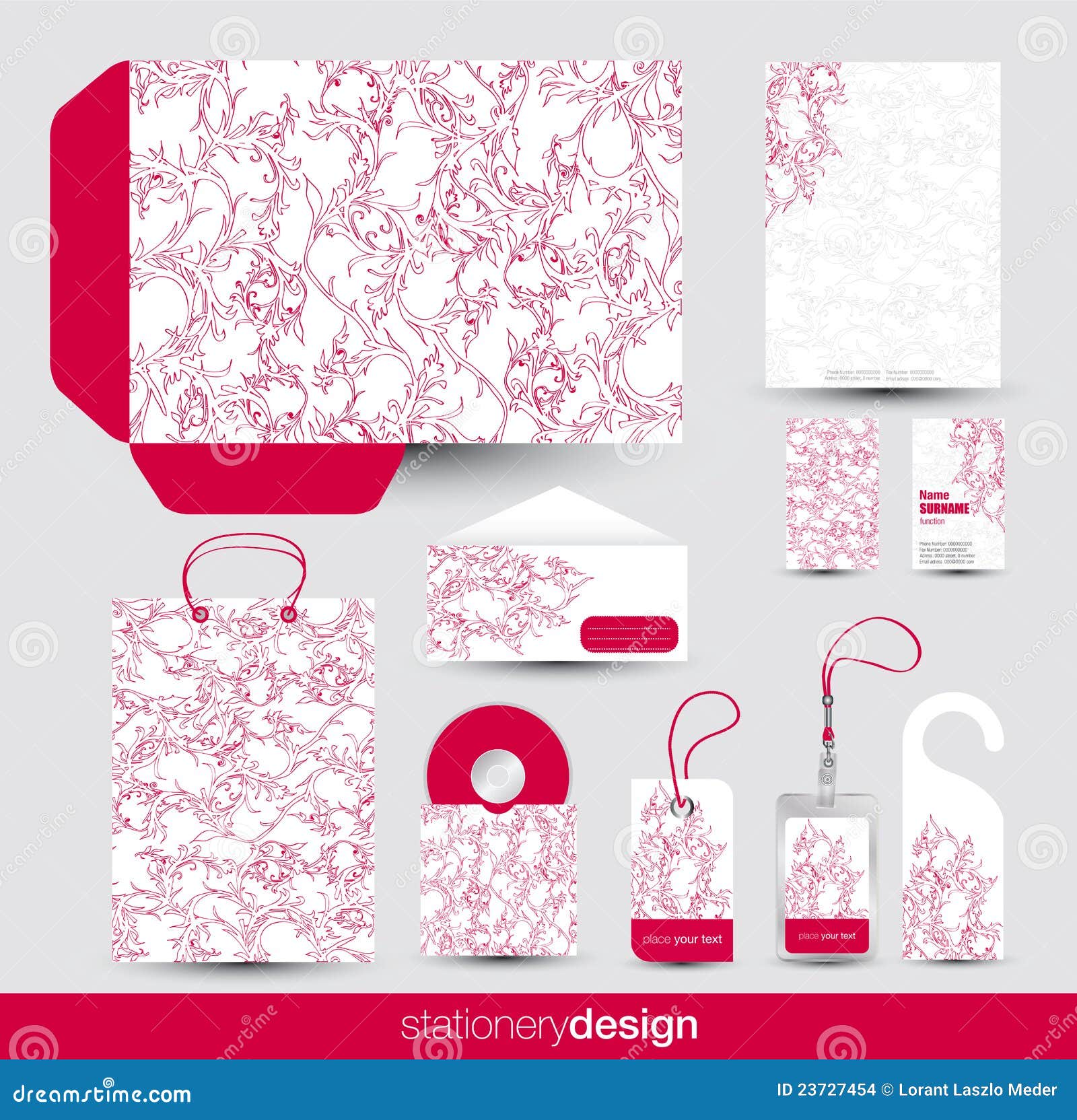 Stationery design set stock vector. Illustration of disk - 23727454