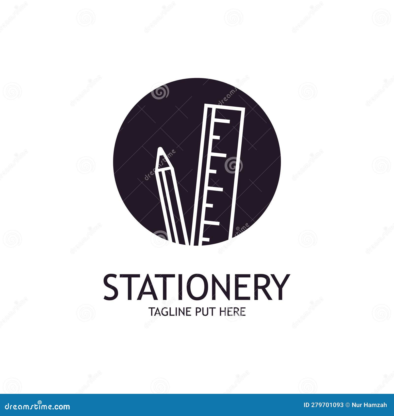 Stationery Logo Template Design with Vector Concept Stock Vector ...
