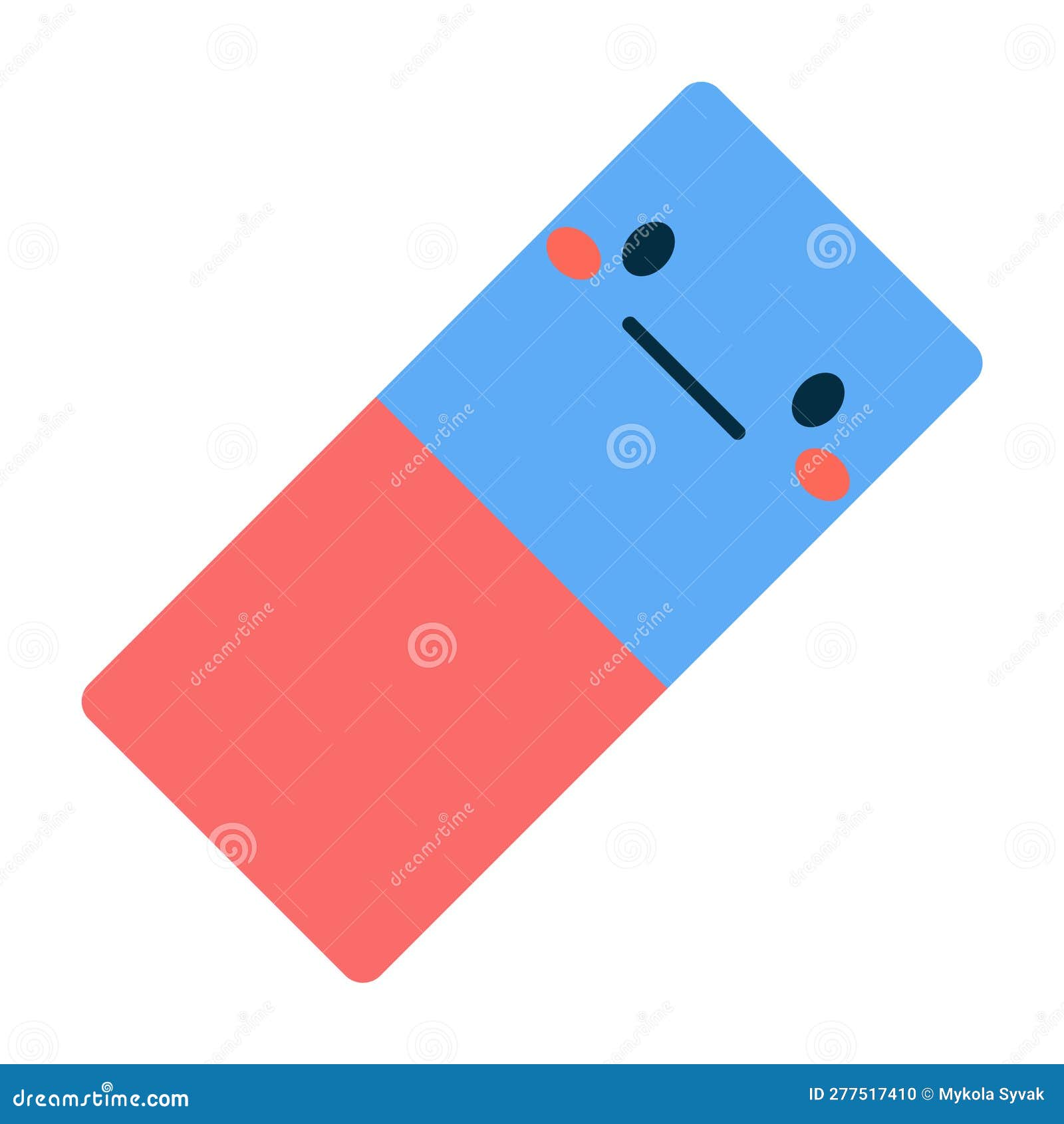 Stationery Eraser Character Stock Vector - Illustration of education ...