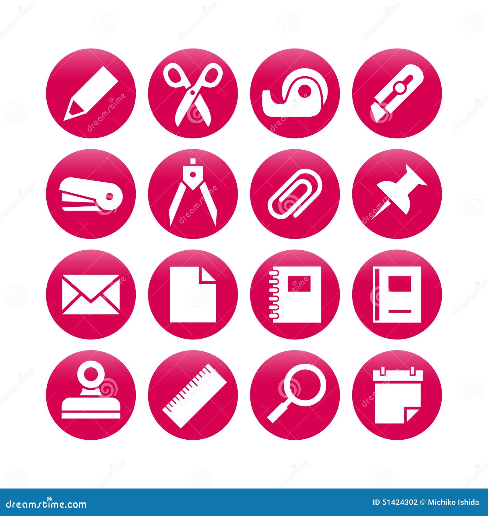 Stationery icon stock vector. Illustration of business - 51424302