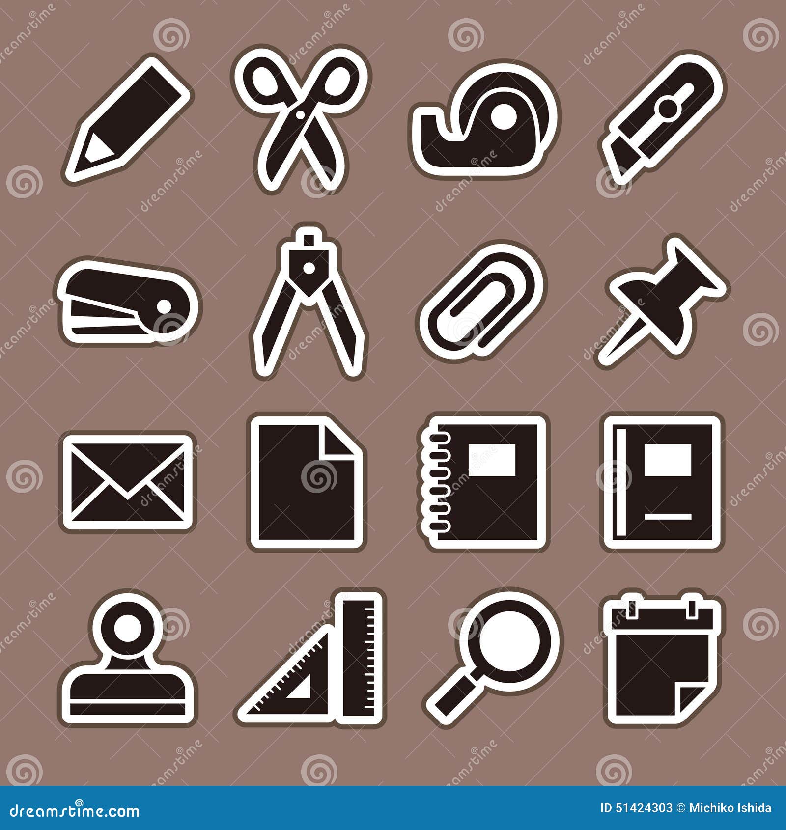 Stationery icon stock vector. Illustration of black, triangle - 51424303