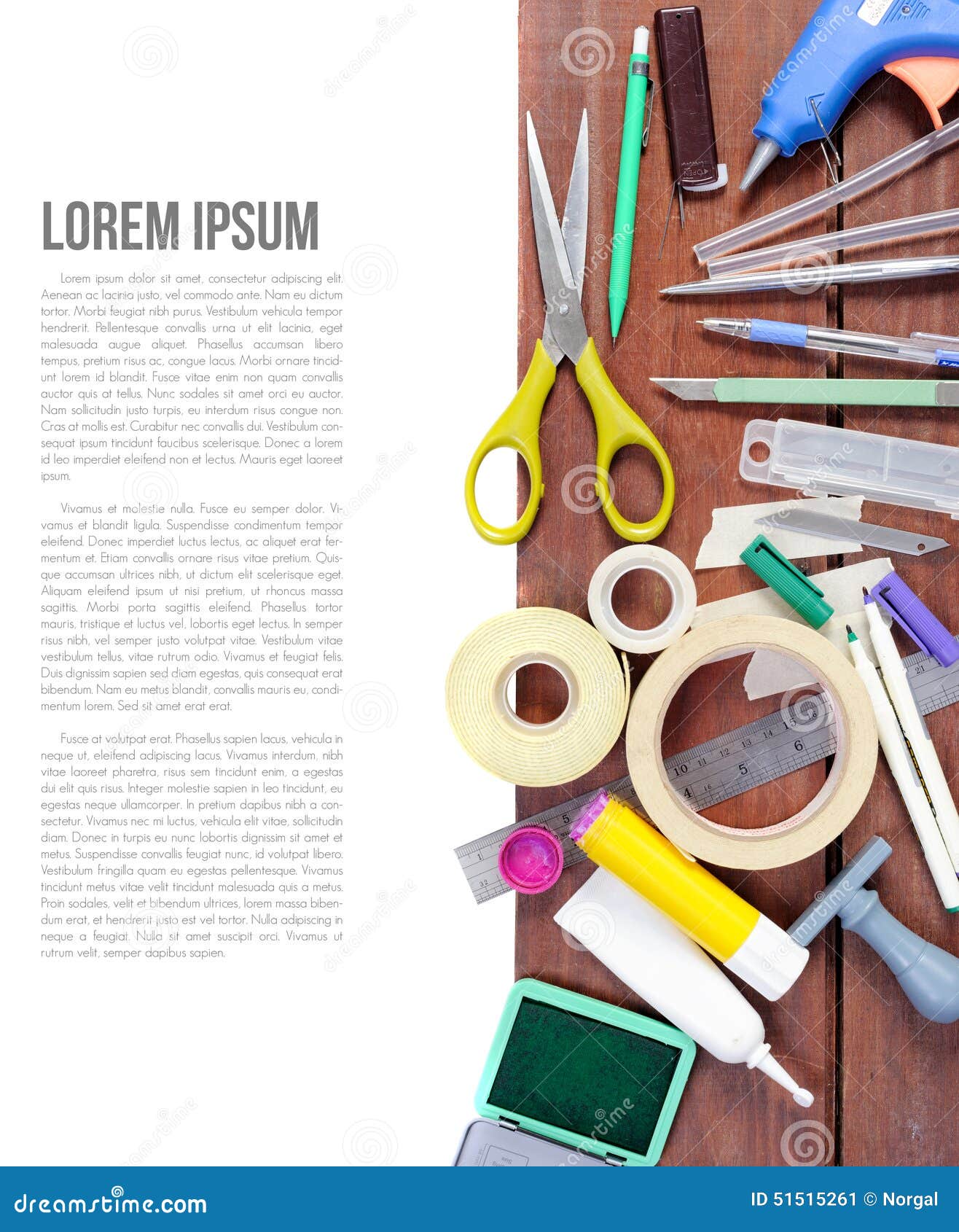 Stationery stock image. Image of design, paper, scissors - 51515261