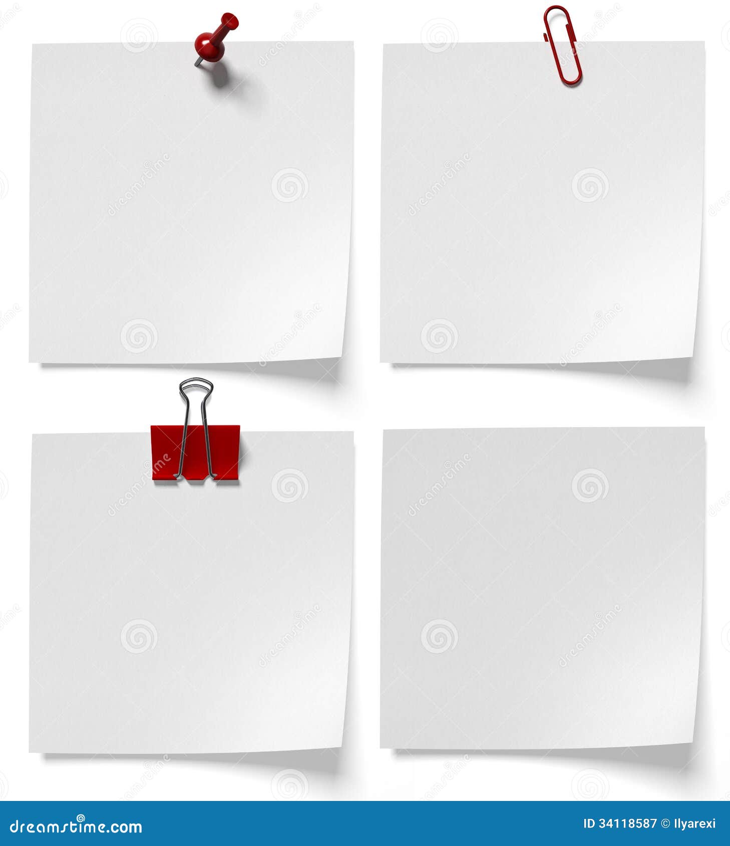 Stationery - Paper Clip, Button, Doodle Style Vector Illustration ...