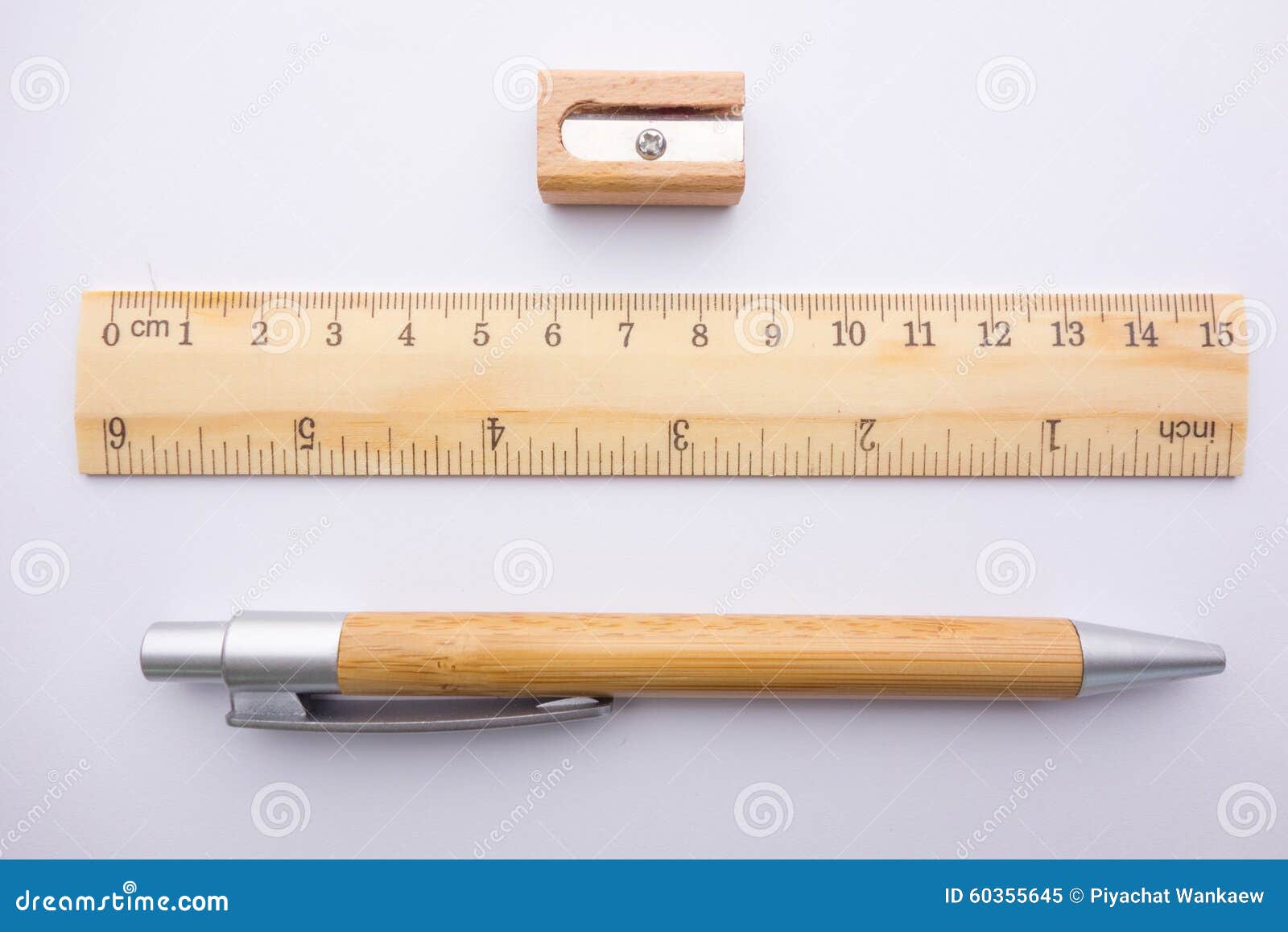 Pencil, Pen And Ruler Lie On Open Notebook In Cage Royalty-Free Stock ...