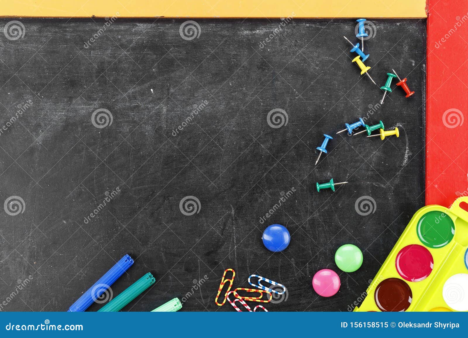 Stationery place for text stock image. Image of concept - 156158515