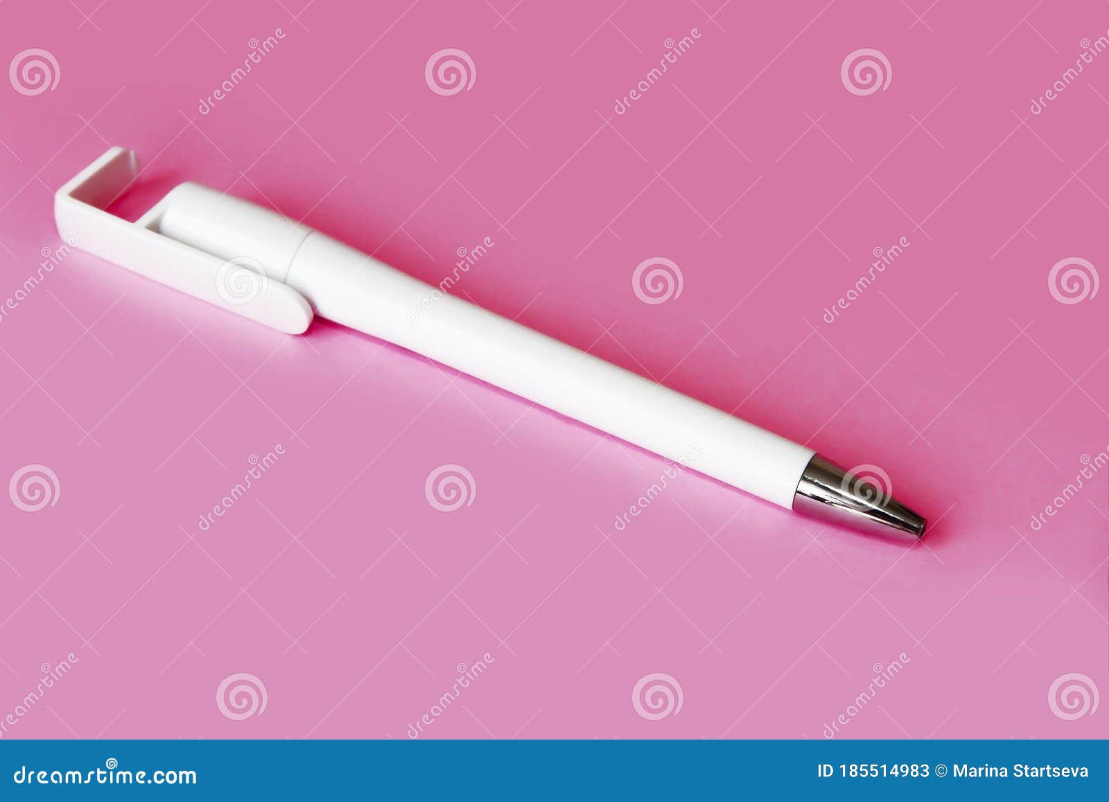 Stationery, Plastic White Writing a Pen Stock Image - Image of print ...
