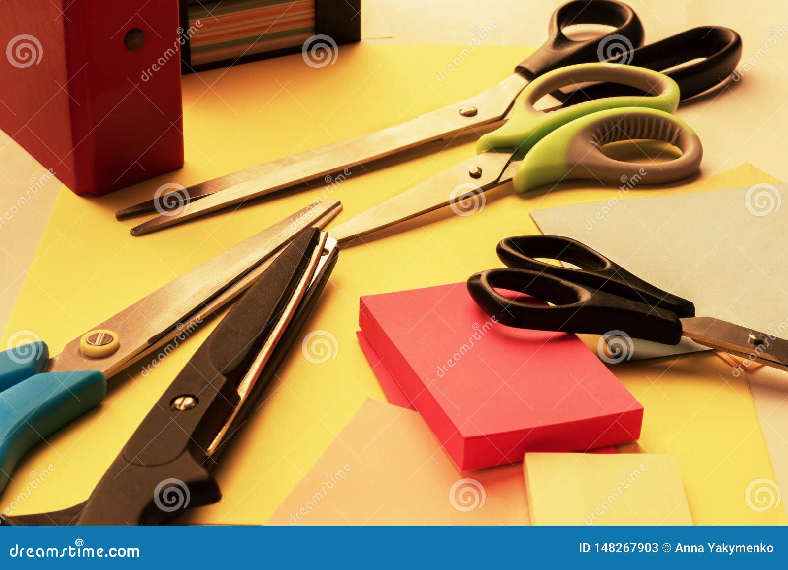 Stationery Scissors for Work, School and Hobbies of Different Sizes ...