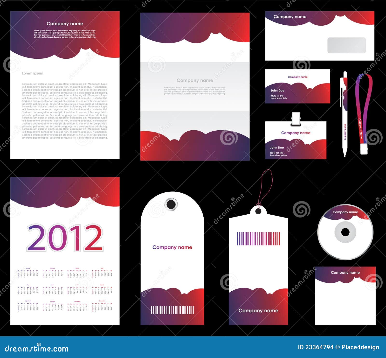 Stationery set design stock vector. Illustration of document - 23364794