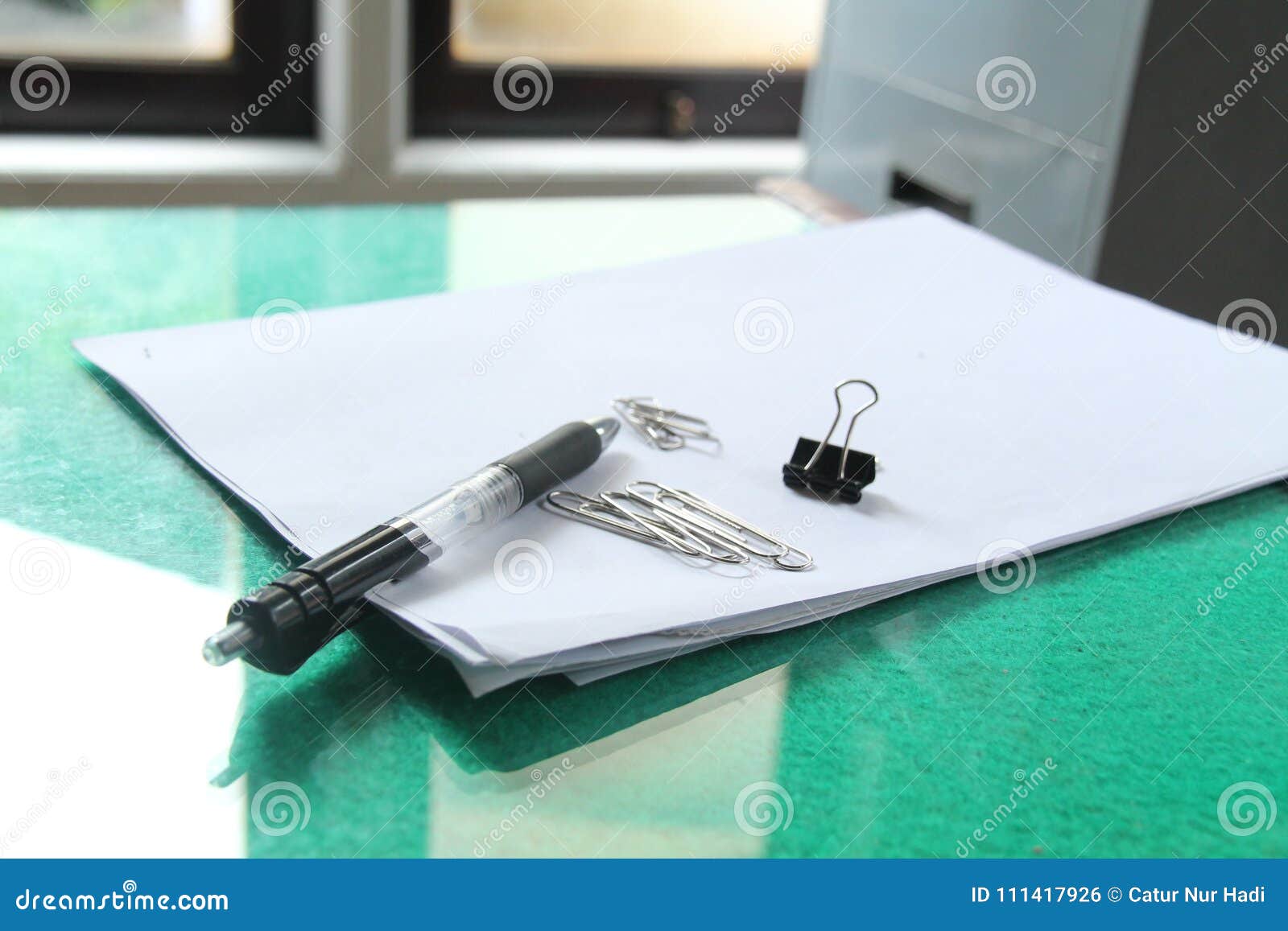 Stationery on the Table Version 15 Stock Photo - Image of book ...