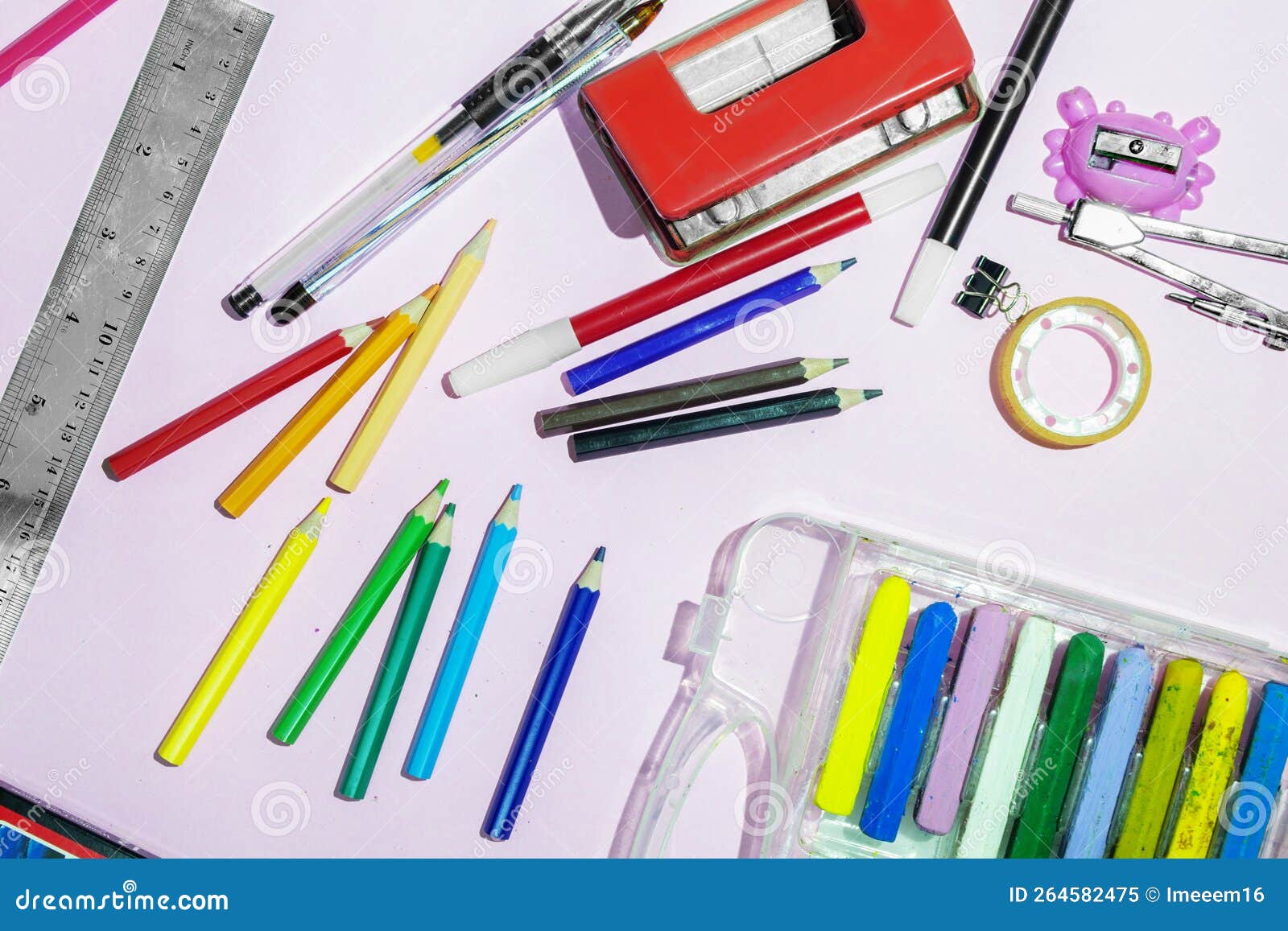 Stationery on the Table in Preparation for Back To School Stock Image ...