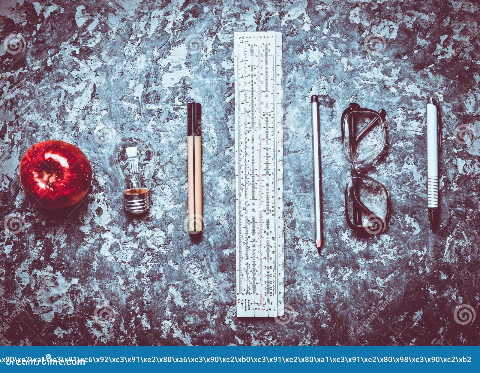 Stationery Tools for the Education of Engineering Students. Work Stock ...