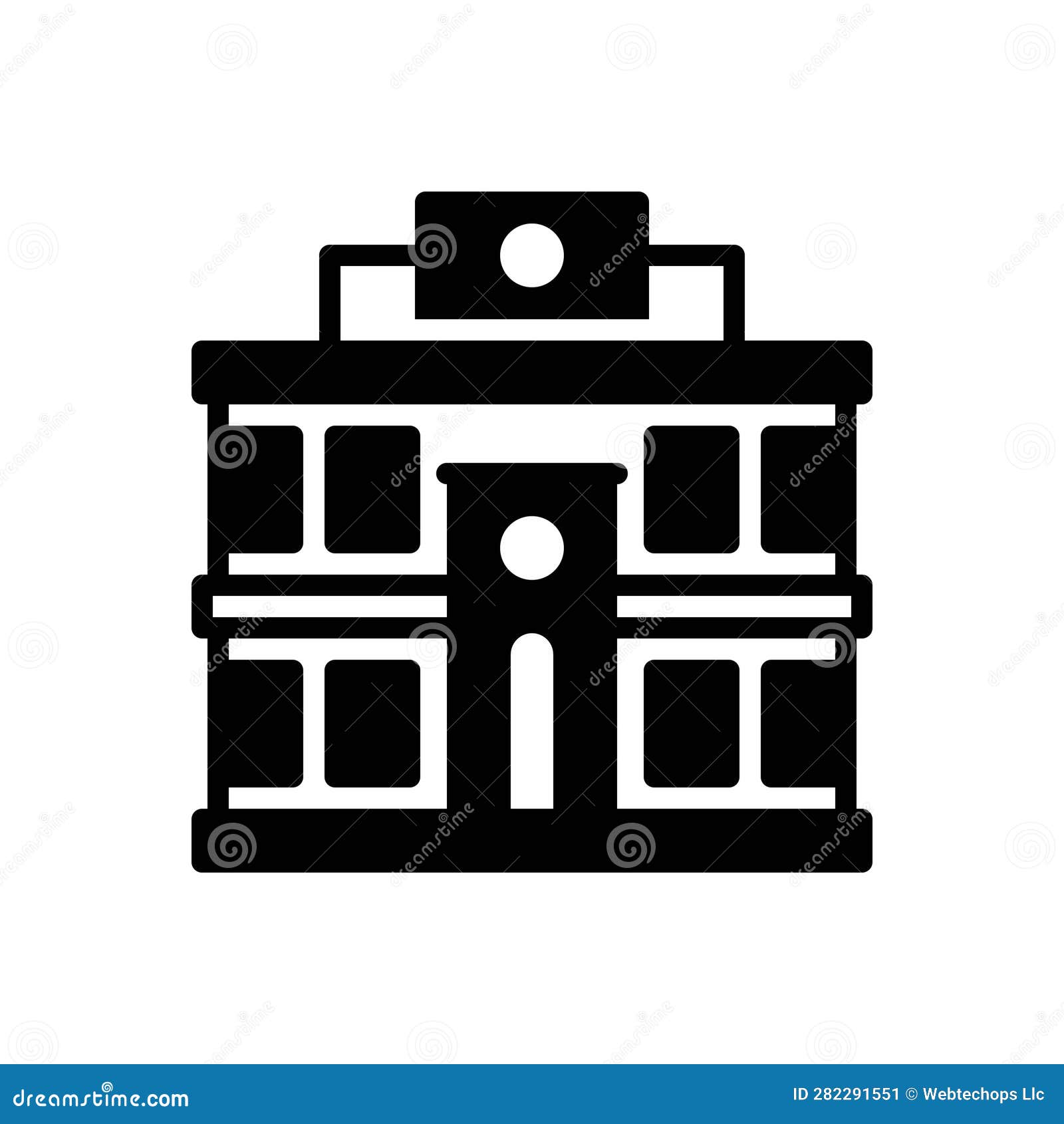 Black Solid Icon for Stations, Railway and Travel Stock Illustration ...
