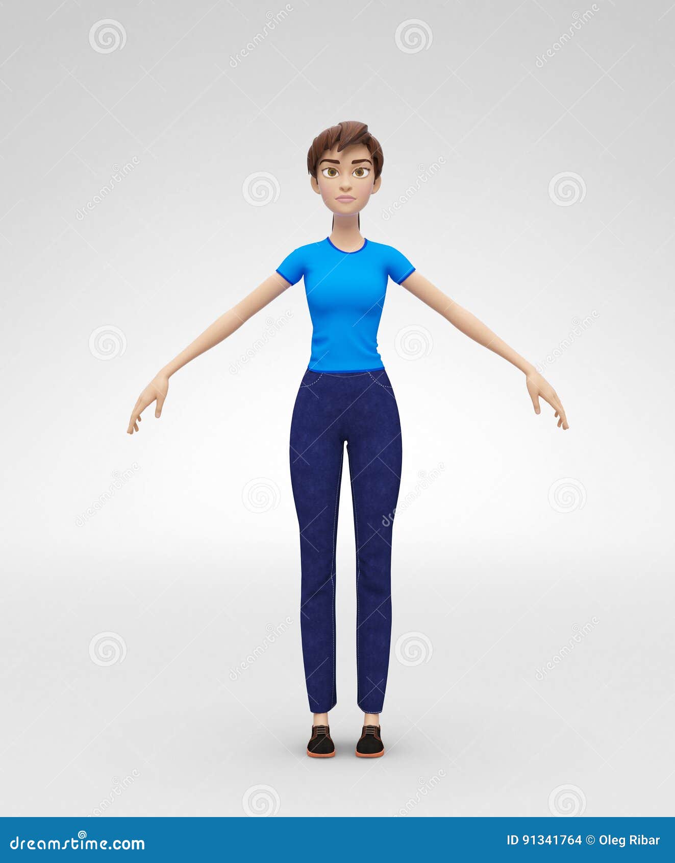 Statische Jenny - Modell Der Weiblichen Figur Der Karikatur-3D ... Statische Jenny - Modell Der Weiblichen Figur Der Karikatur-3D ...