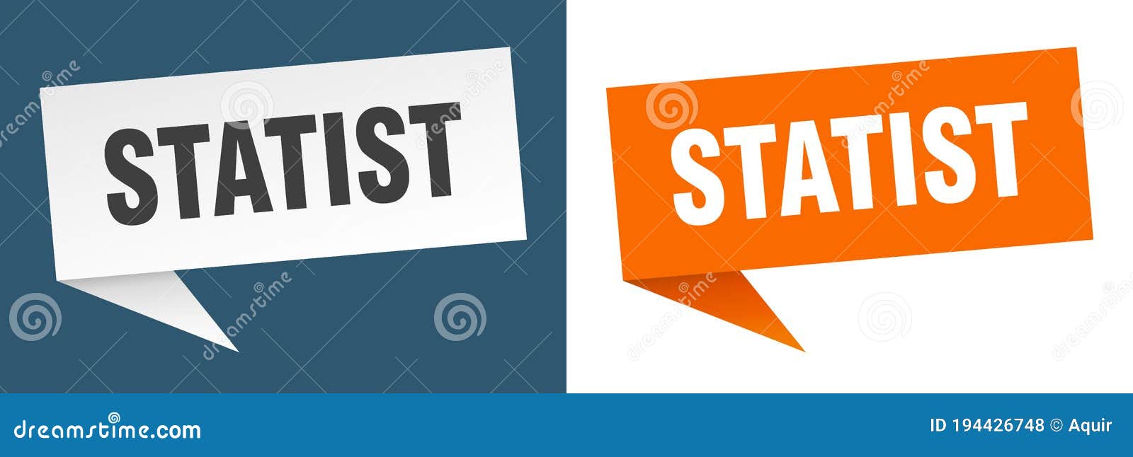 Statist Banner. Statist Speech Bubble Label Set Stock Vector ...